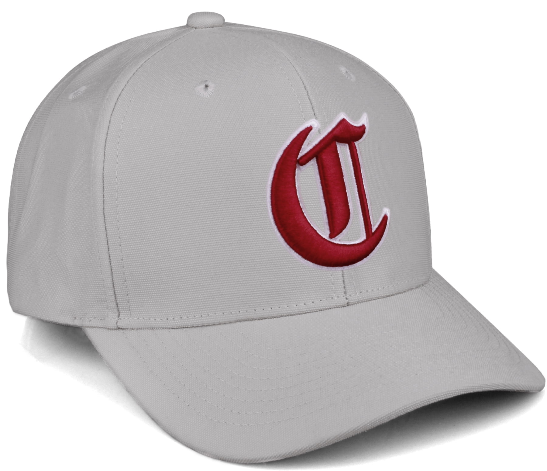 Daxton Premium Mid Profile Hat Semi Curved Visor Light Grey Cap White ...