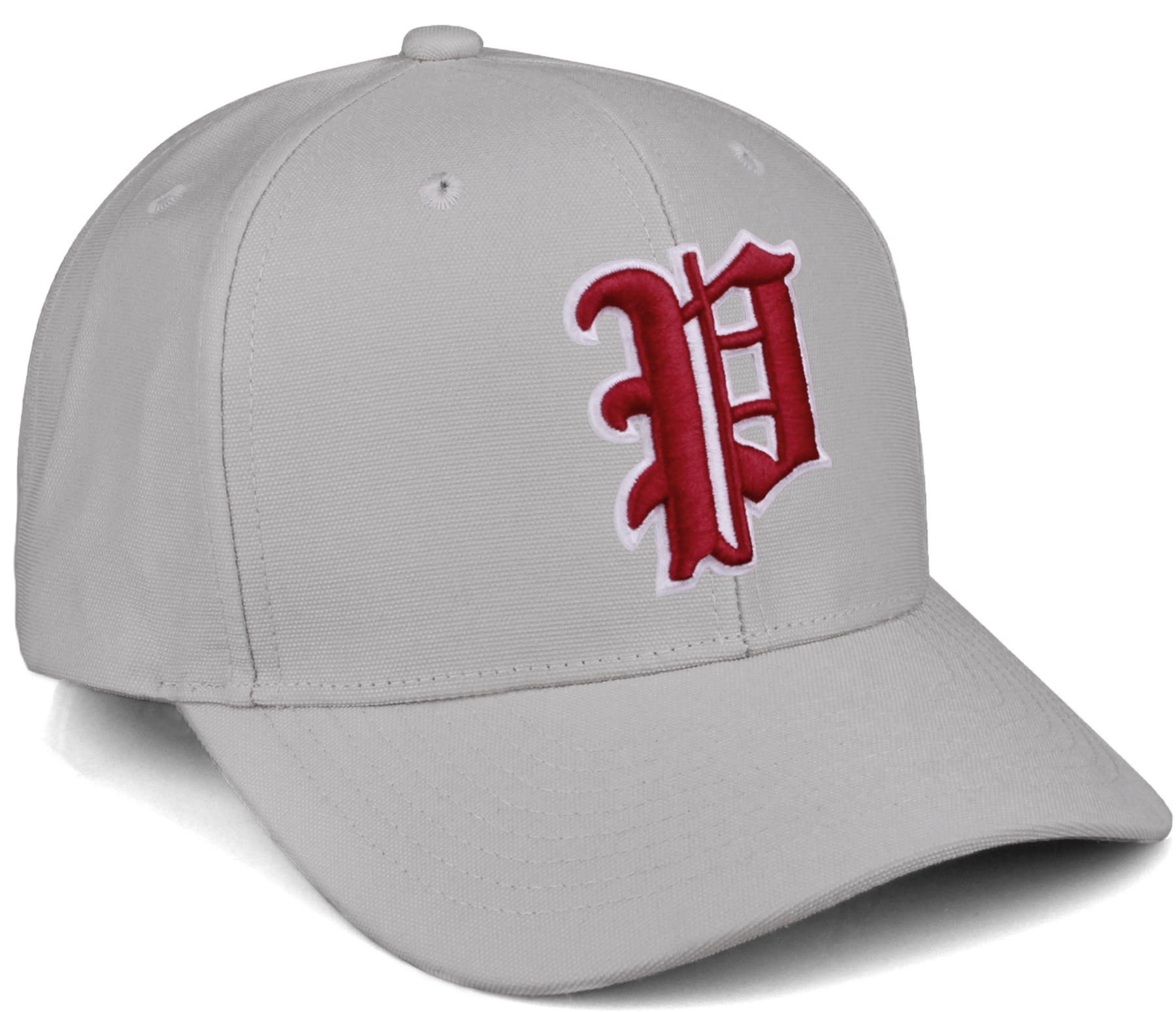 Daxton Premium Mid Profile Hat Semi Curved Visor Light Grey Cap White ...