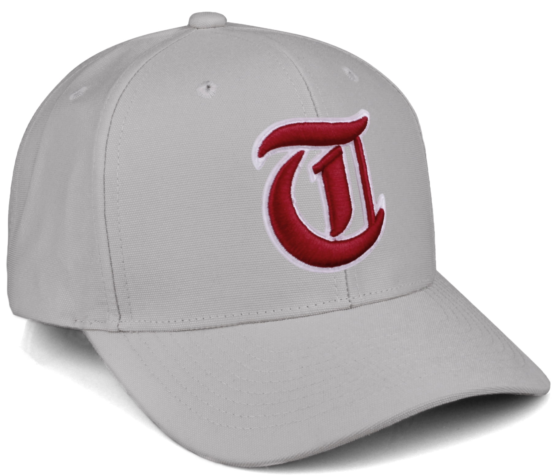 Daxton Premium Mid Profile Hat Semi Curved Visor Light Grey Cap White ...