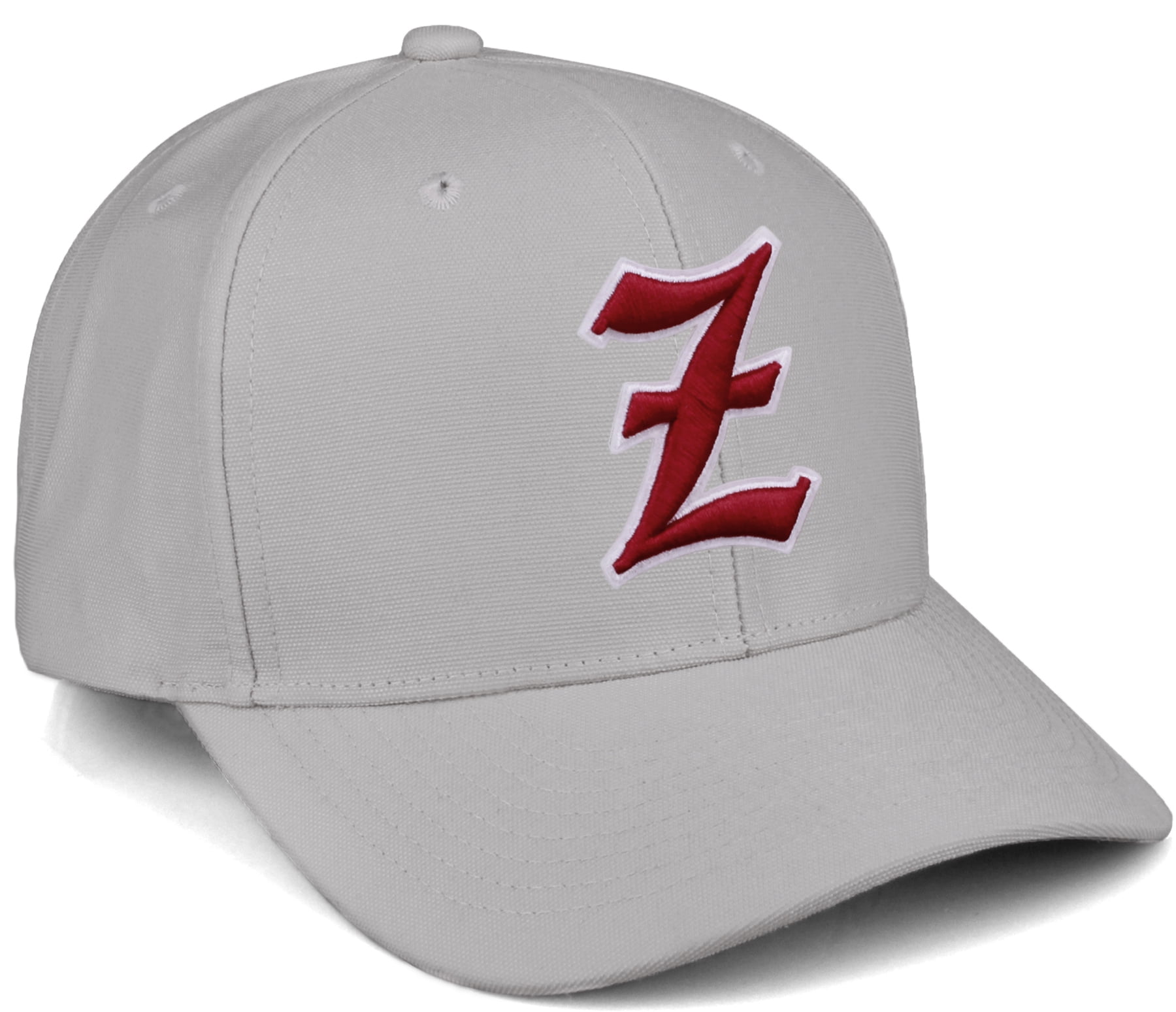 Daxton Premium Mid Profile Hat Semi Curved Visor Light Grey Cap White ...