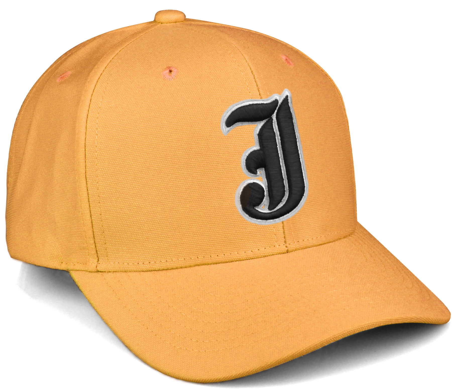 Daxton Premium Mid Profile Hat Semi Curved Visor Mustard Cap White ...