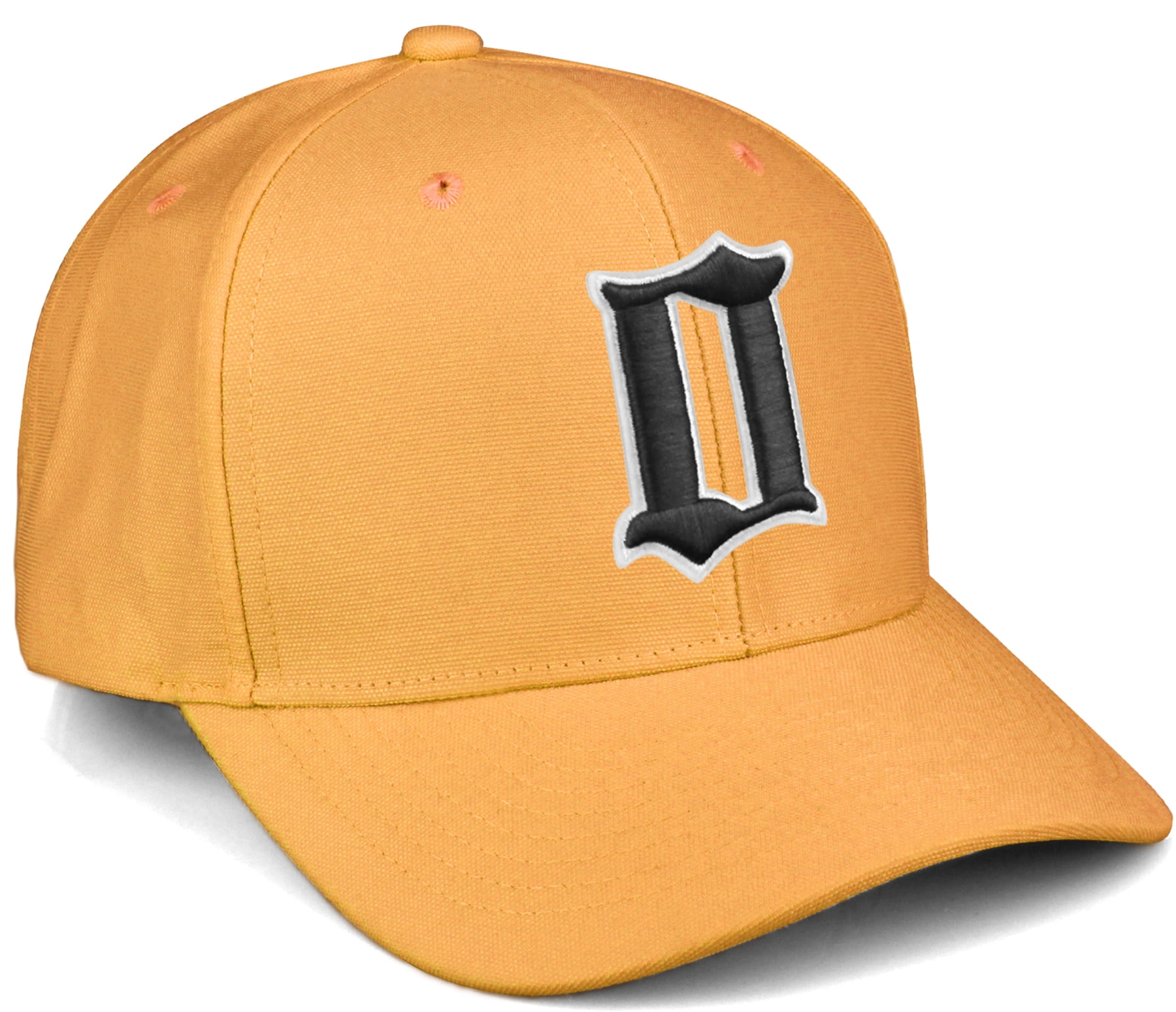 Daxton Premium Mid Profile Hat Semi Curved Visor Mustard Cap White ...