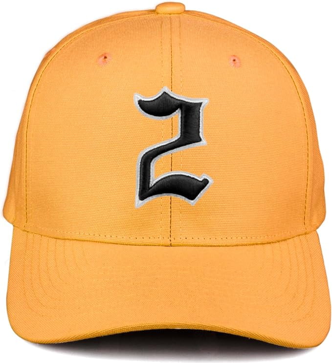 Daxton Premium Mid Profile Hat Semi Curved Visor Mustard Cap White ...