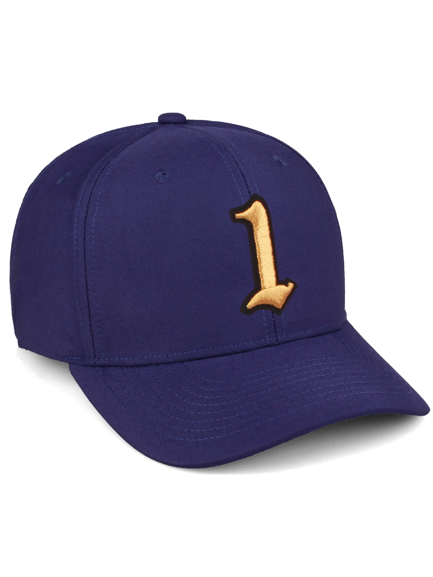 Daxton Premium Mid Profile Hat Semi Curved Visor Navy Cap Black Gold ...