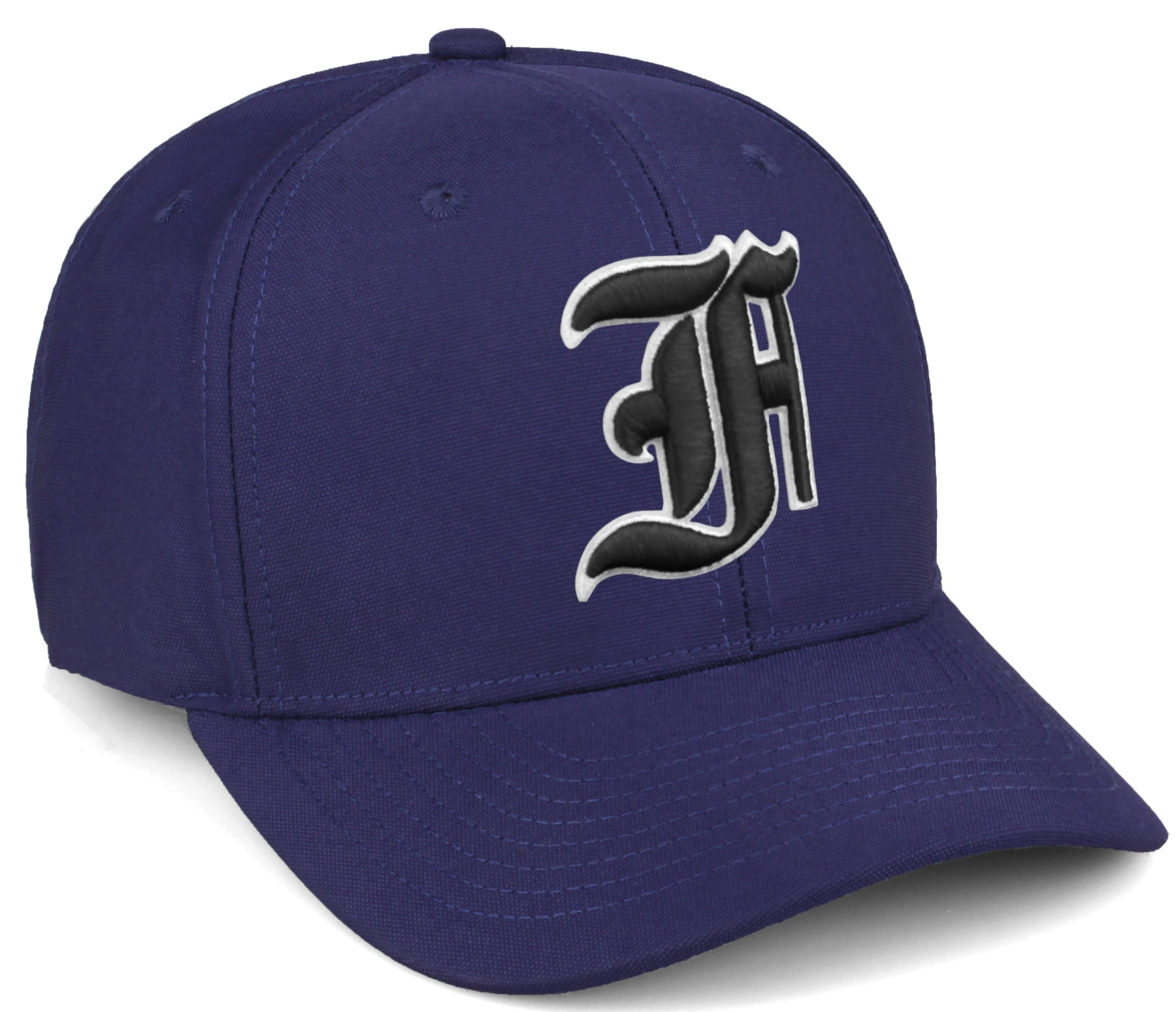 Daxton Premium Mid Profile Hat Semi Curved Visor Navy Cap White Black ...