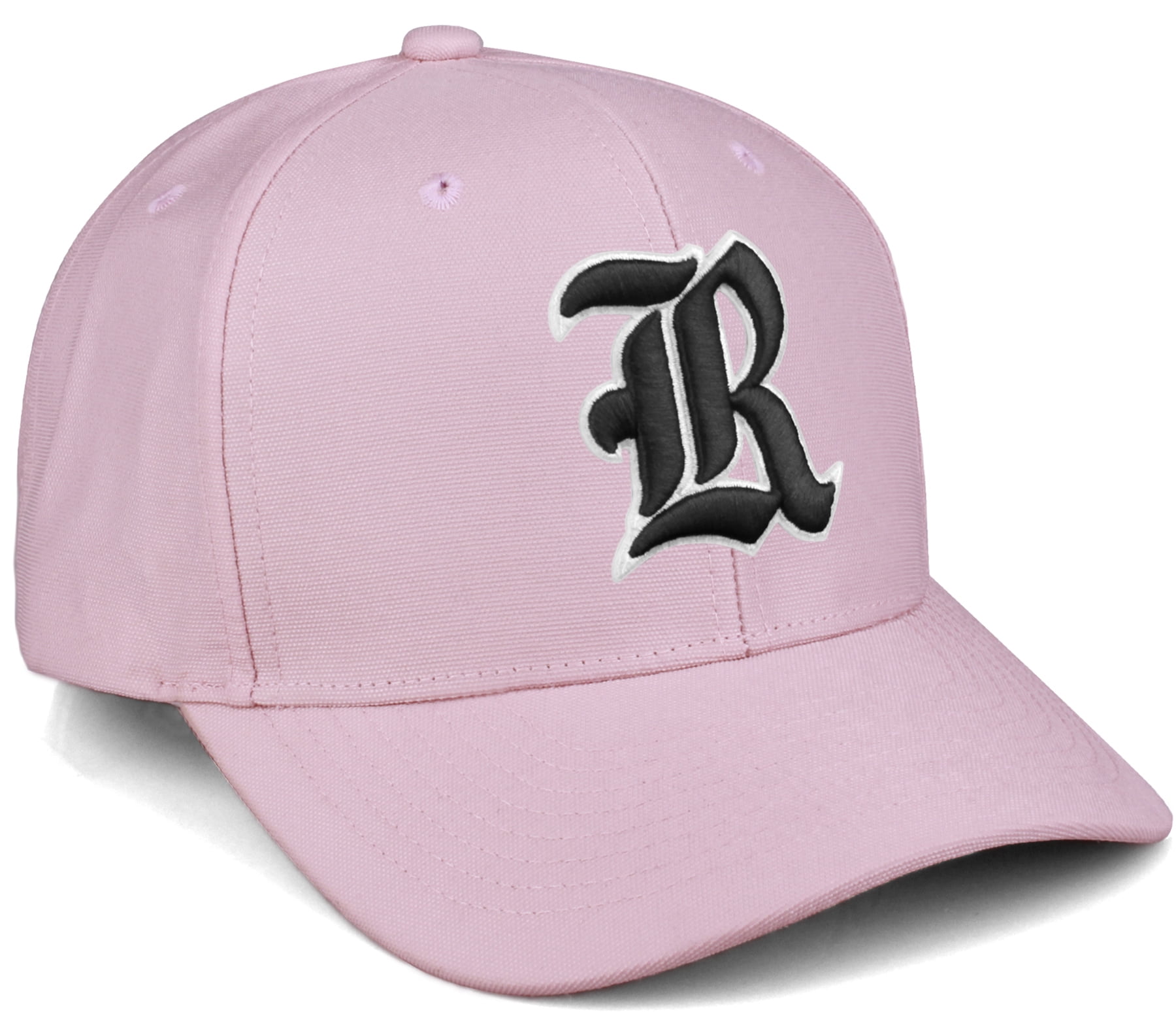Daxton Premium Mid Profile Hat Semi Curved Visor Pink Cap White Black ...