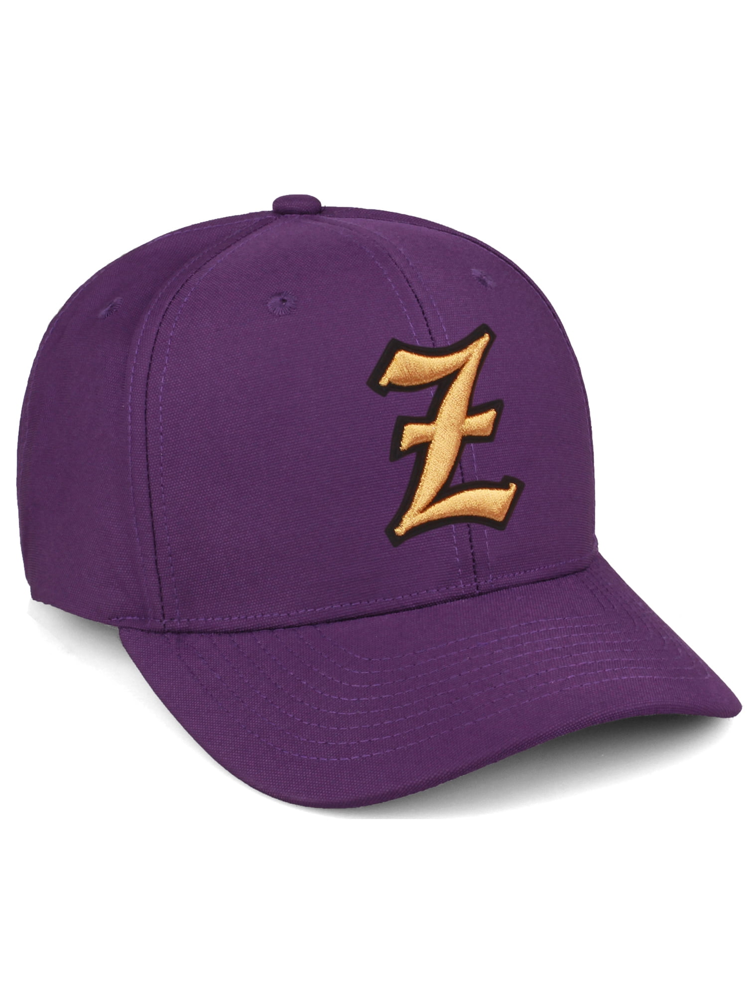 Daxton Premium Mid Profile Hat Semi Curved Visor Purple Cap Black Gold ...