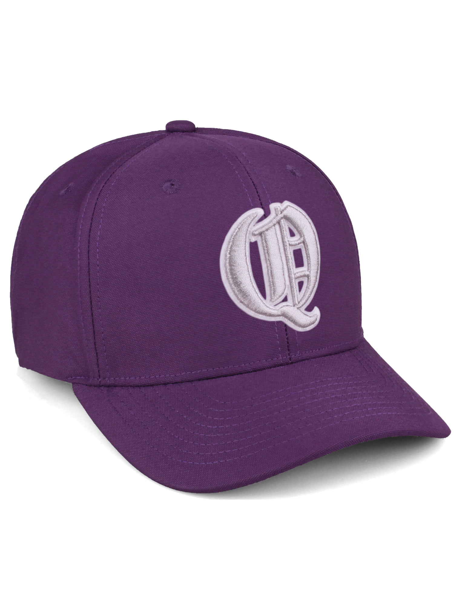 Daxton Premium Mid Profile Hat Semi Curved Visor Purple Cap White ...