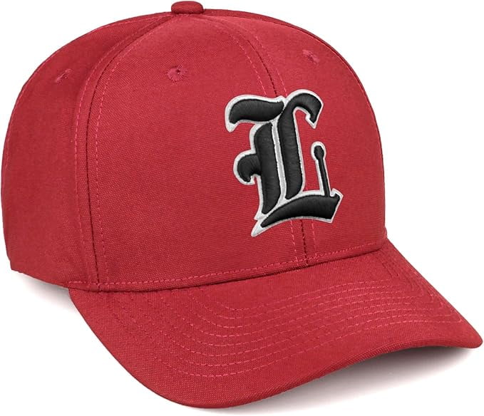 Daxton Premium Mid Profile Hat Semi Curved Visor Red Cap White Black ...