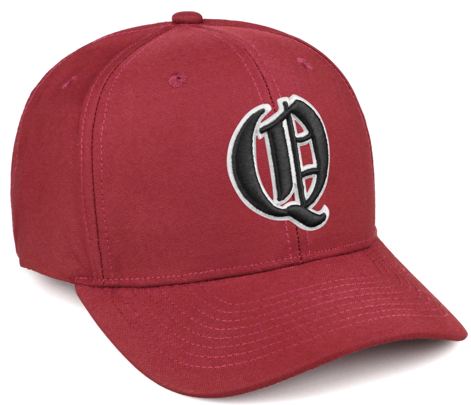 Daxton Premium Mid Profile Hat Semi Curved Visor Red Cap White Black ...
