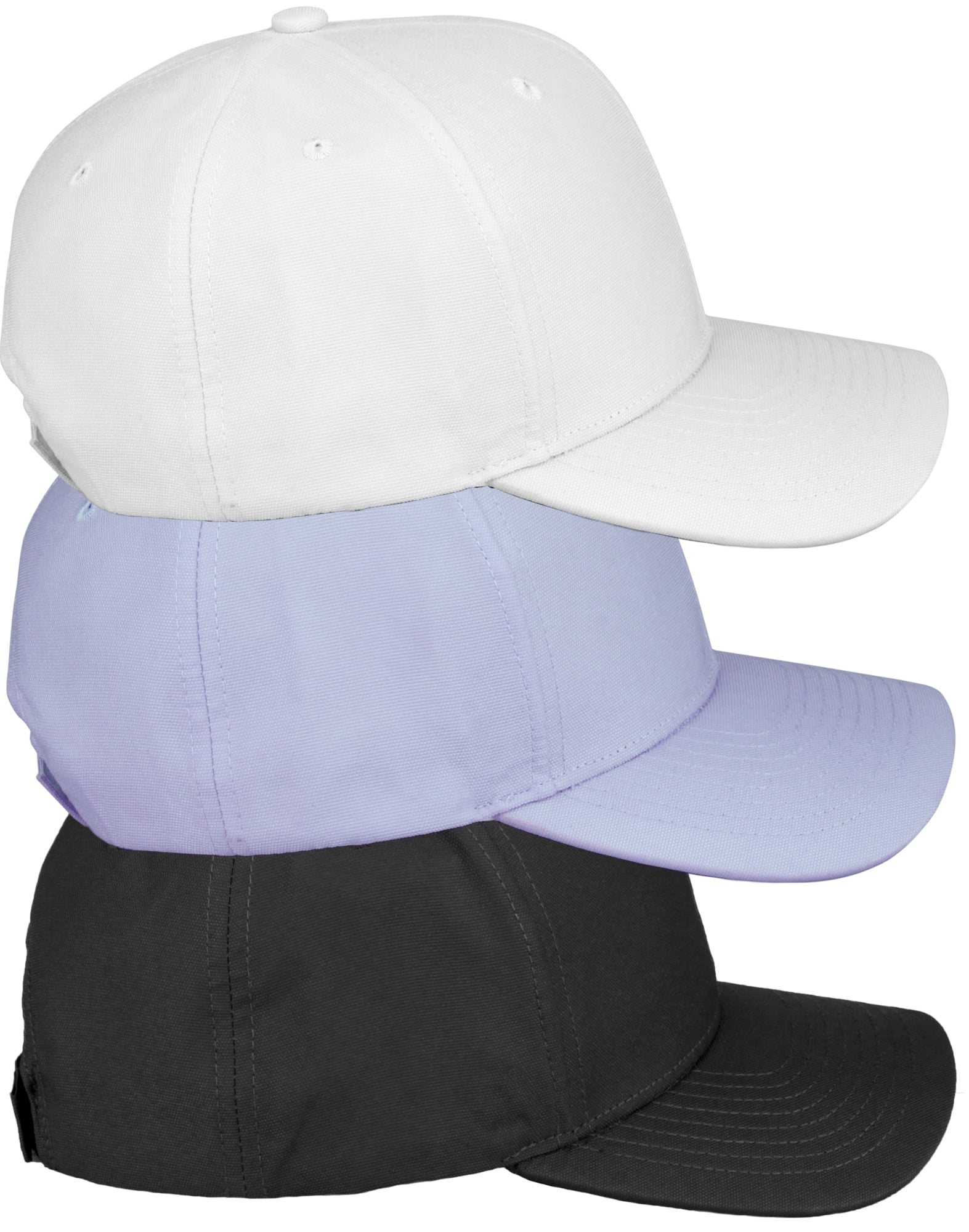 Daxton Premium Mid Profile Hat Semi Curved Visor Structured Cap 3 Pack ...