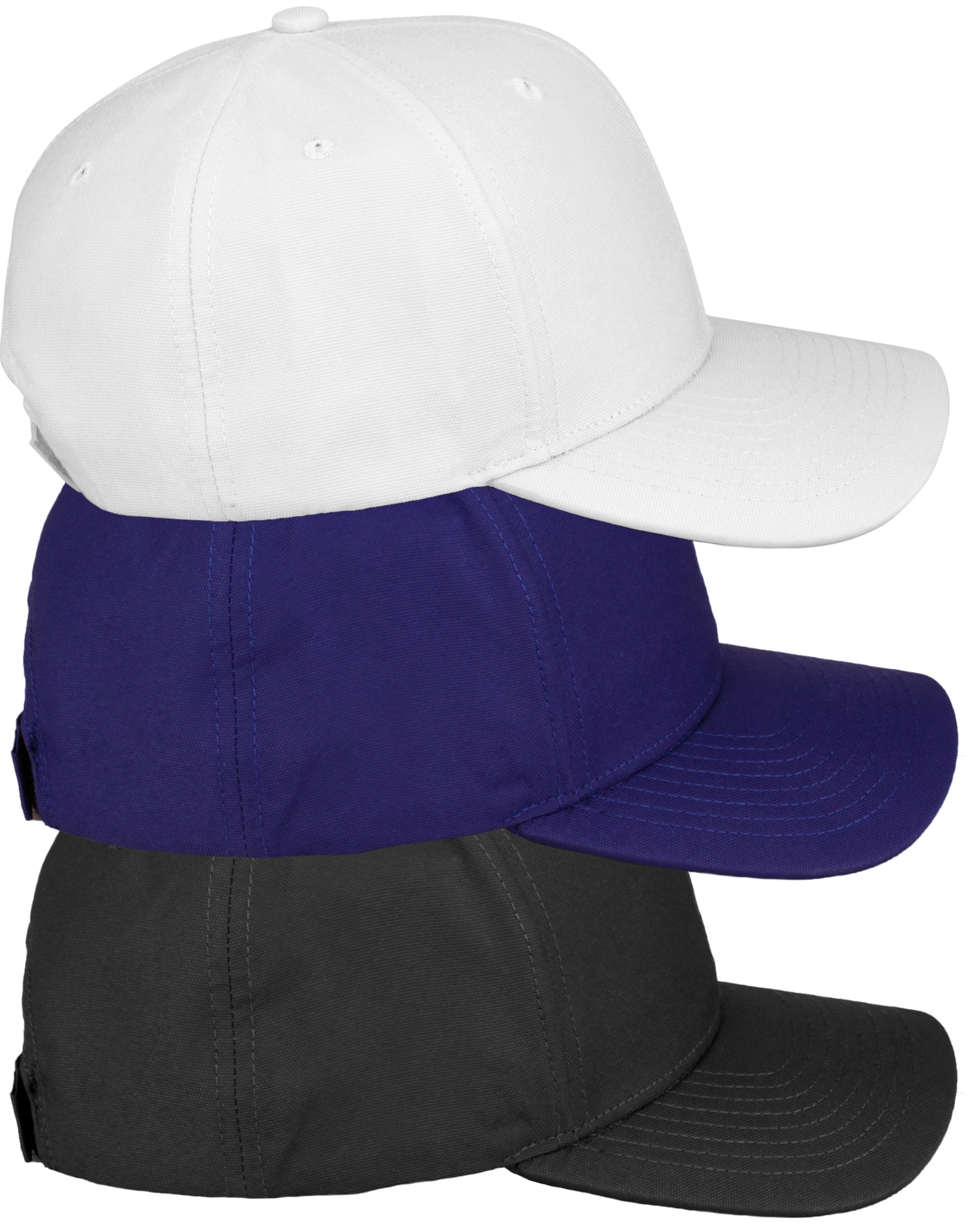 Daxton Premium Mid Profile Hat Semi Curved Visor Structured Cap 3 Pack ...