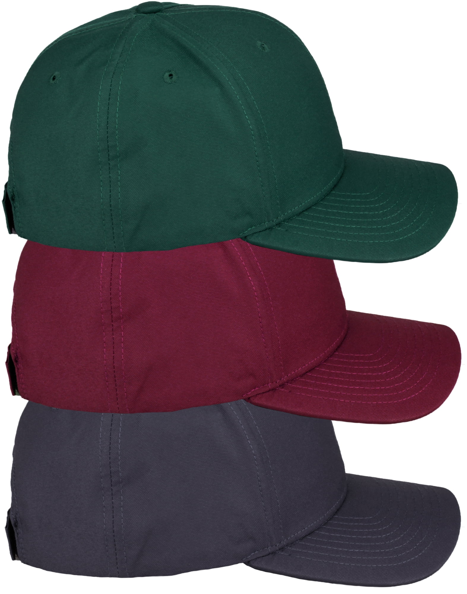 Daxton Premium Mid Profile Hat Semi Curved Visor Structured Cap 3 Pack ...