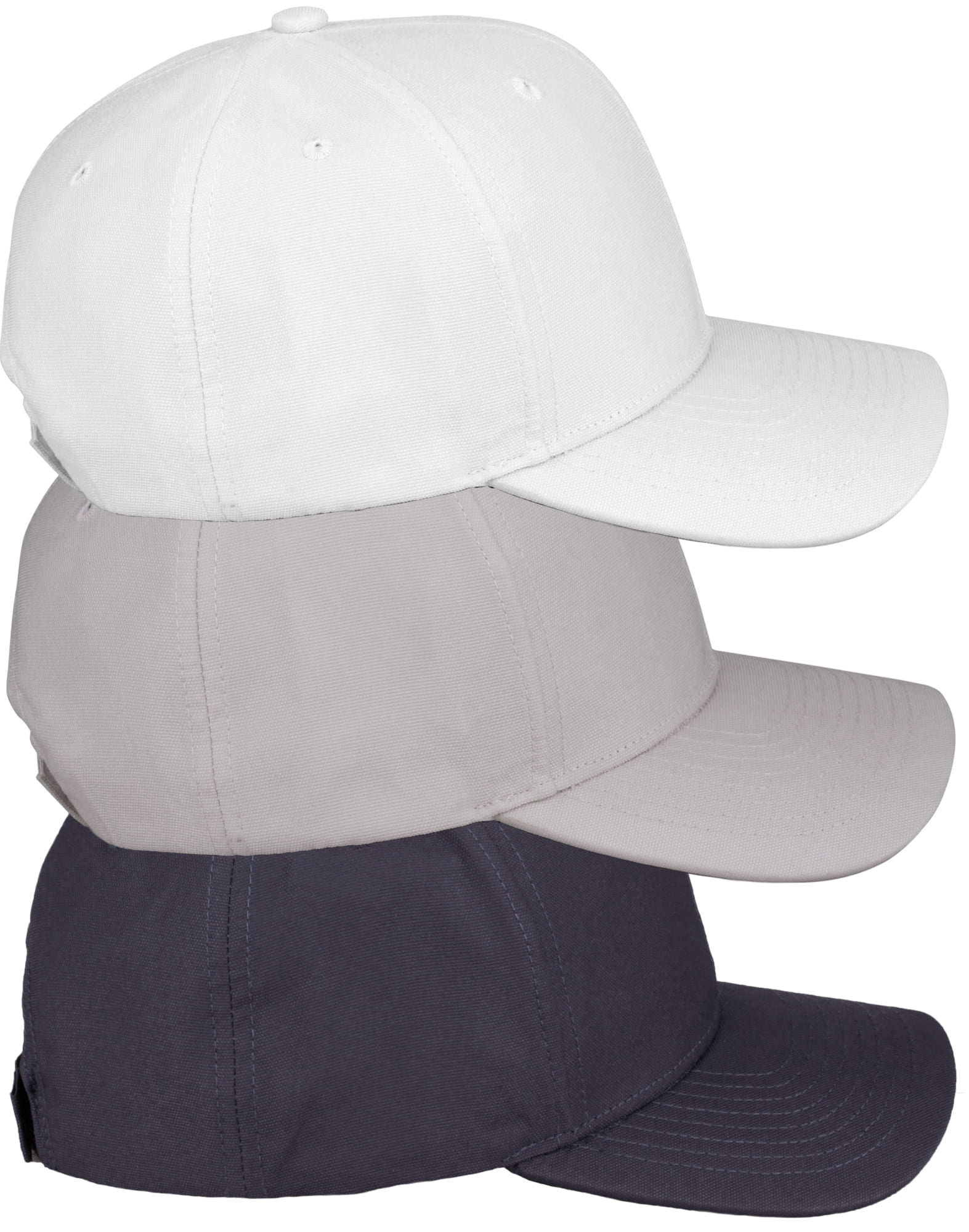 Daxton Premium Mid Profile Hat Semi Curved Visor Structured Cap 3 Pack ...