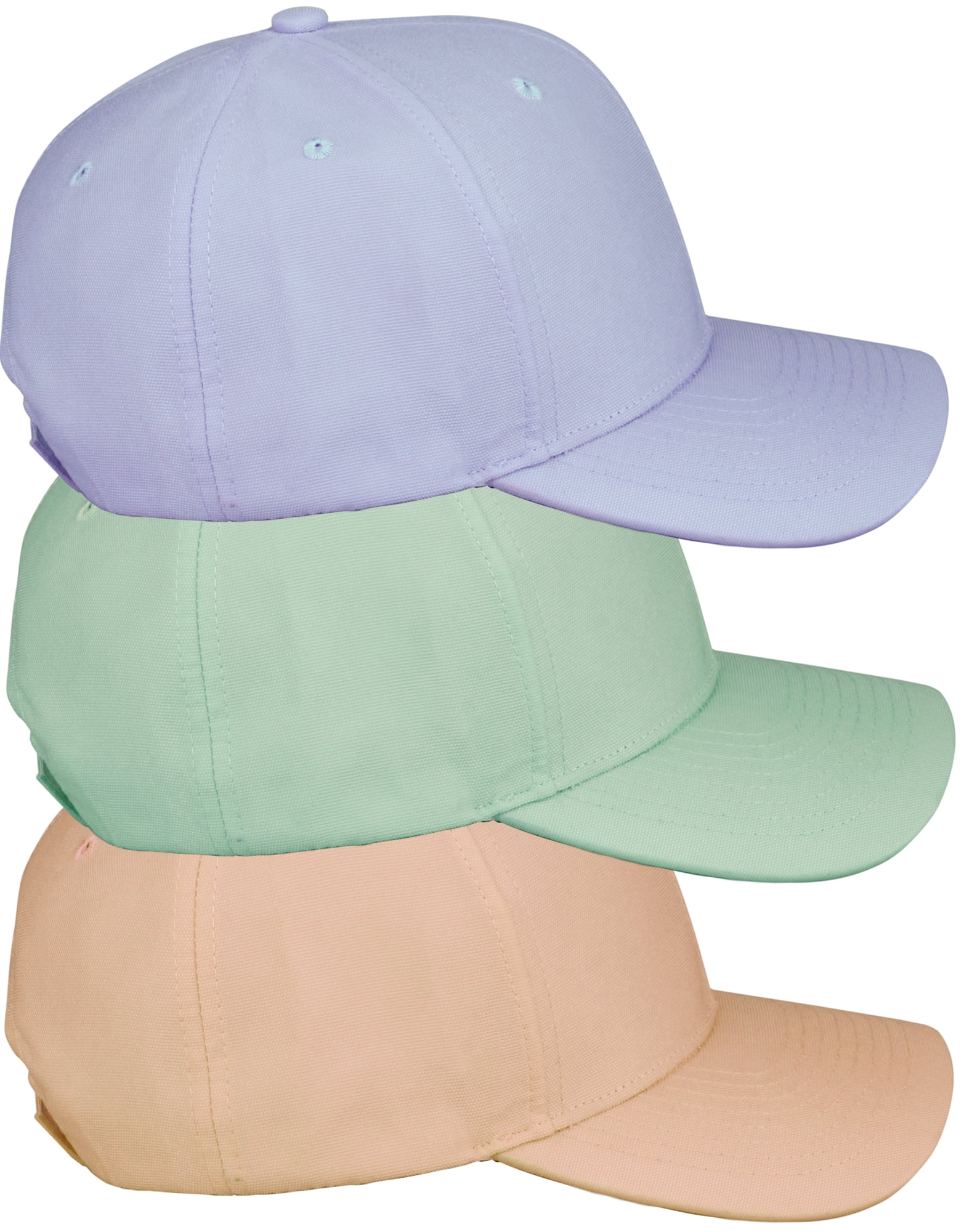 Daxton Premium Mid Profile Hat Semi Curved Visor Structured Cap 3 Pack ...