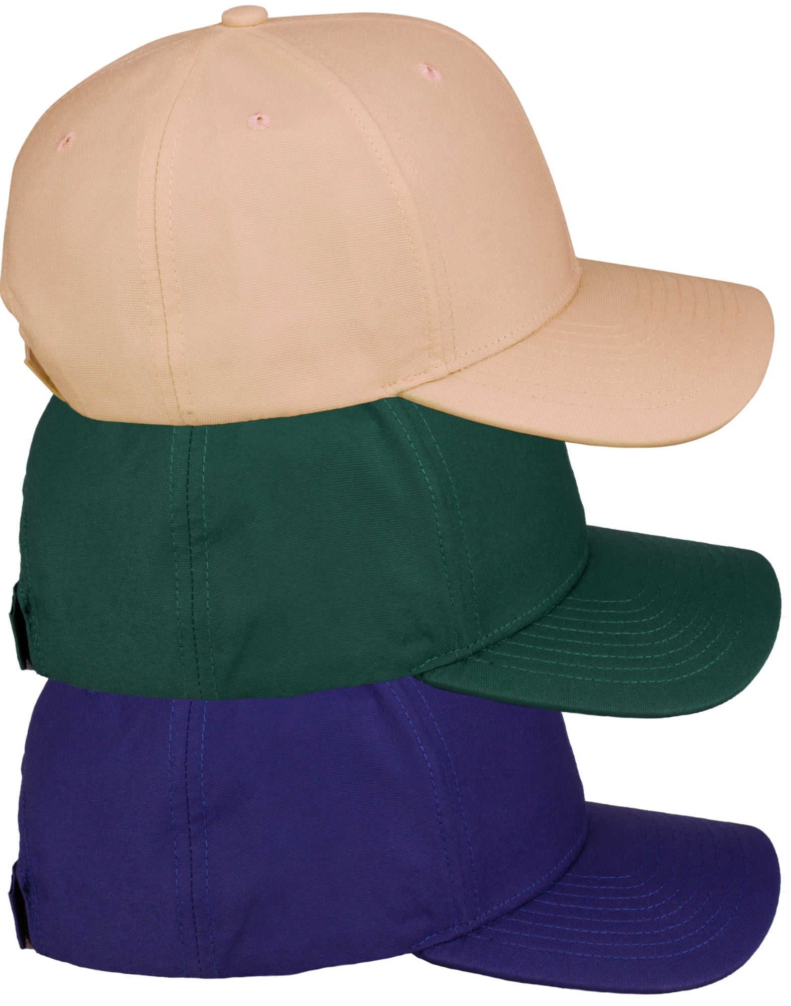 Daxton Premium Mid Profile Hat Semi Curved Visor Structured Cap 3 Pack ...