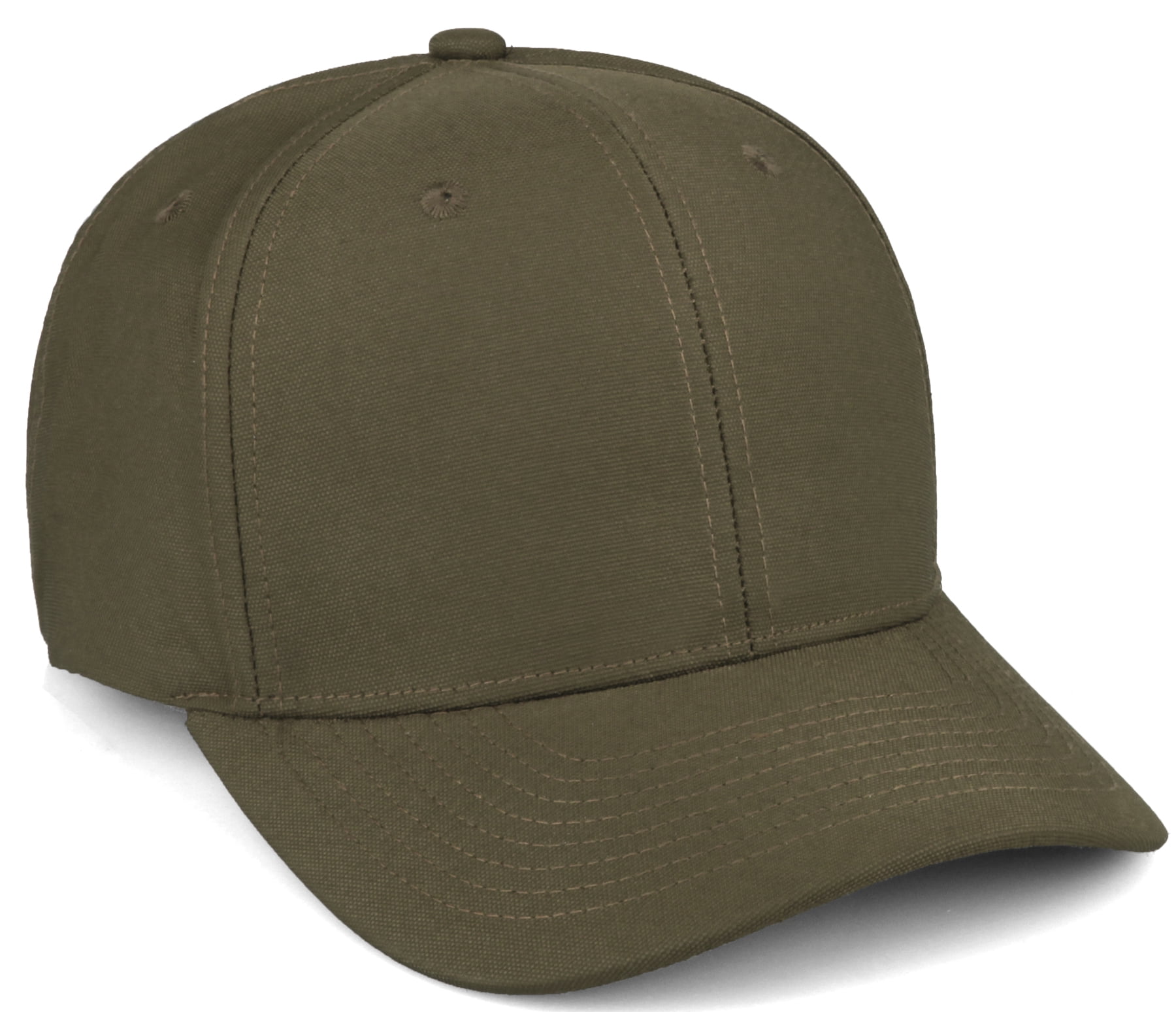 Daxton Premium Mid Profile Hat Semi Curved Visor Structured Cap, Olive ...