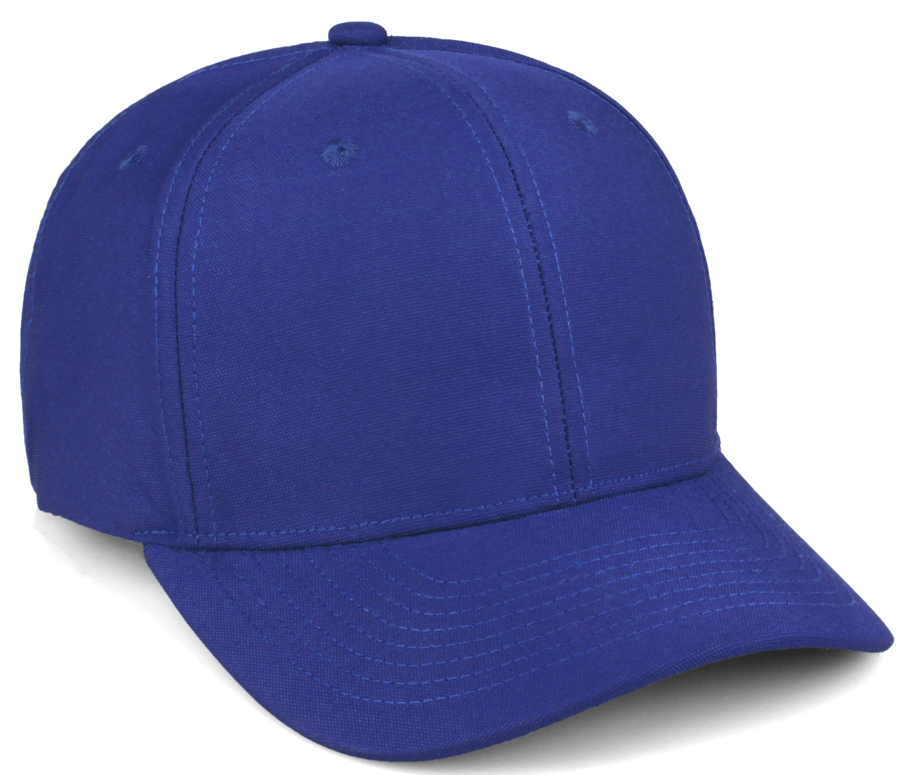Daxton Premium Mid Profile Hat Semi Curved Visor Structured Cap, Royal ...