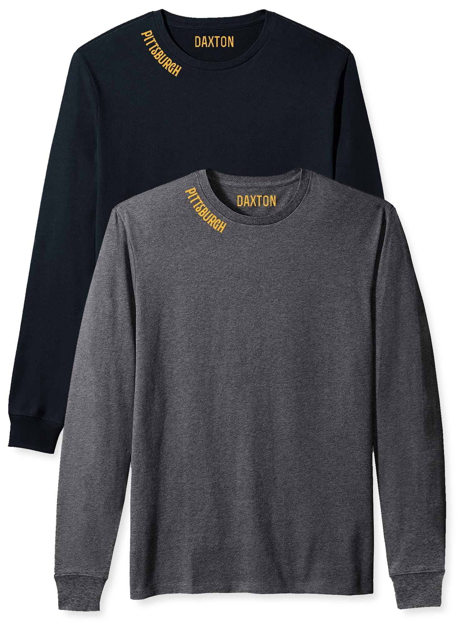 Daxton Premium Pittsburgh Men Long Sleeves T Shirt Ultra Soft Medium ...