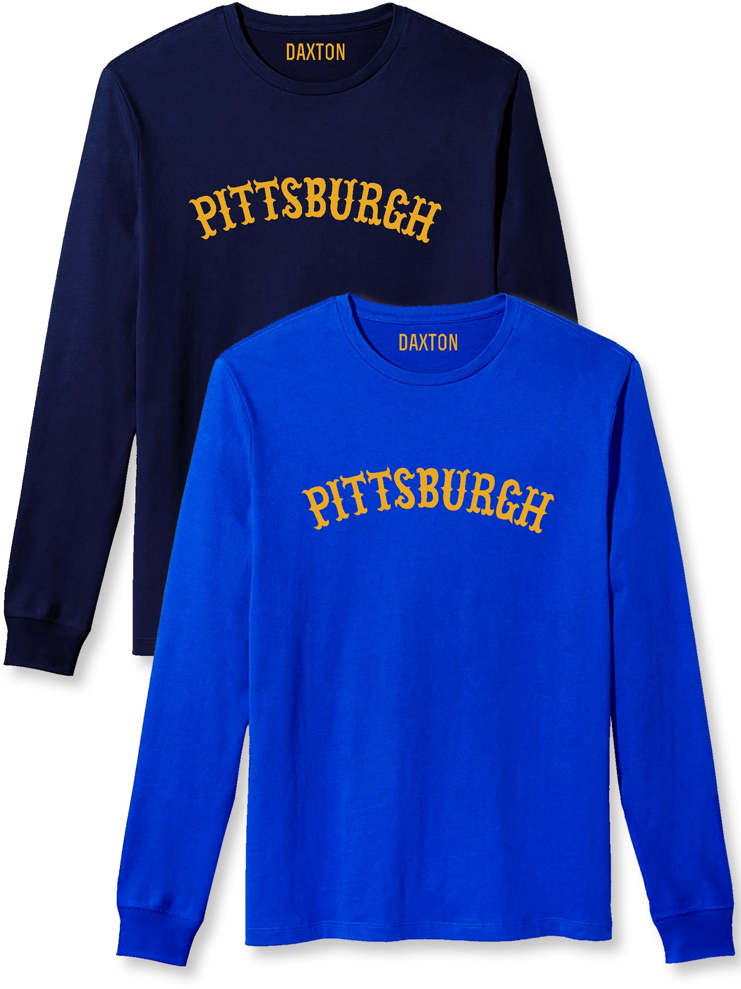 Daxton Retro Pittsburgh Arch Font Long Sleeves TShirt Soft Med Weight ...