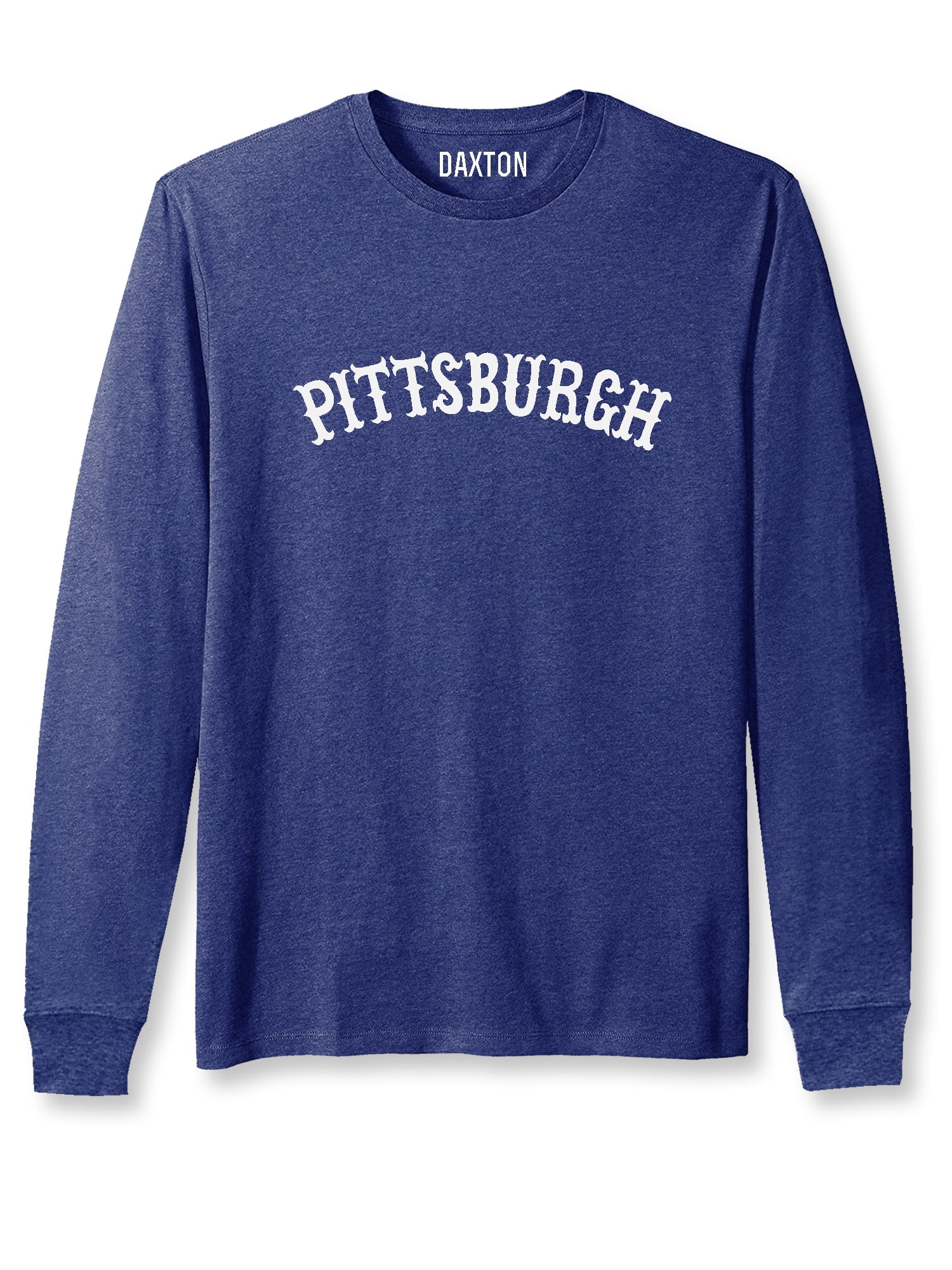 Daxton Retro Pittsburgh Arch Font Long Sleeves TShirt Soft Med Weight ...