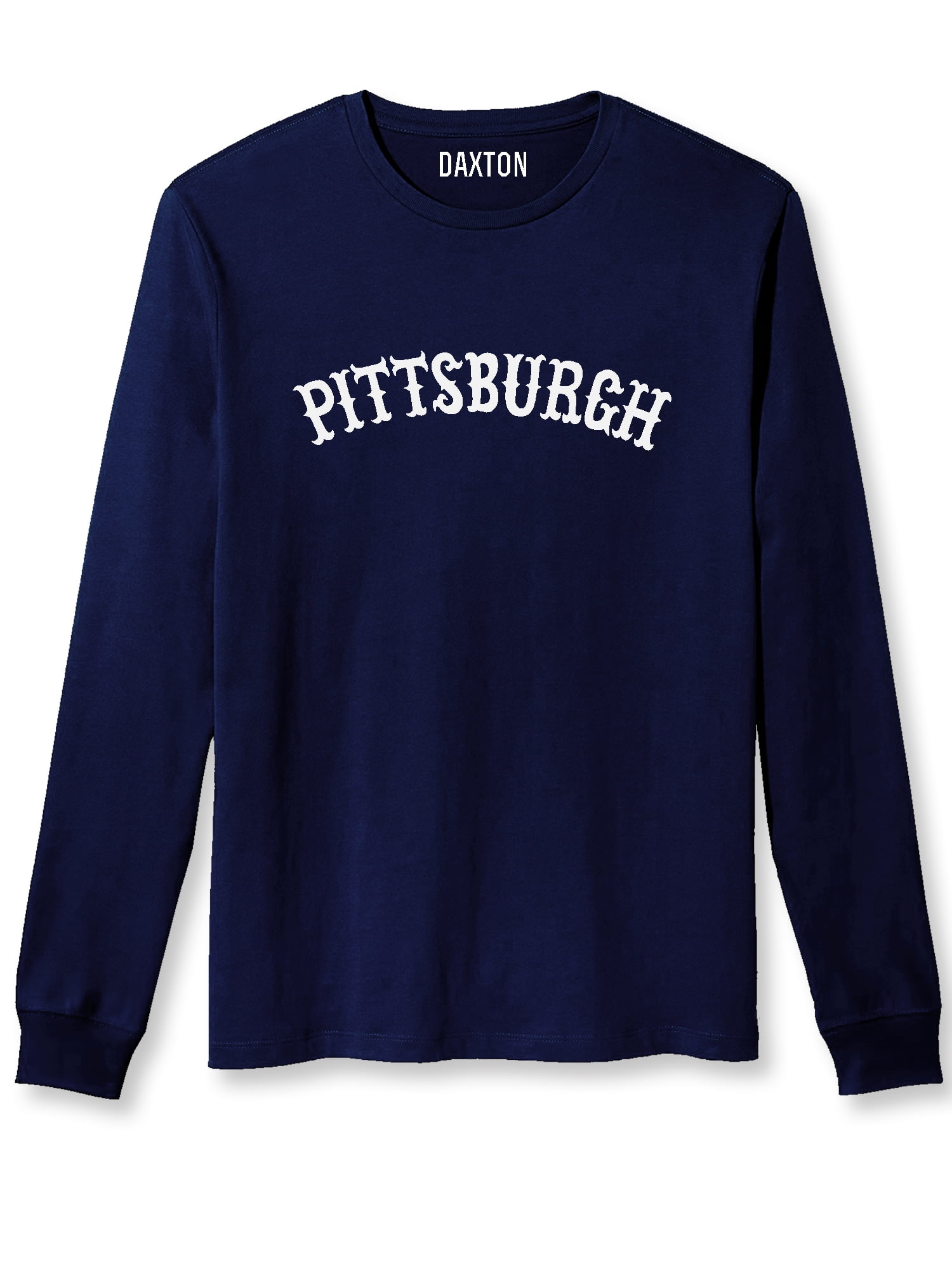 Daxton Retro Pittsburgh Arch Font Long Sleeves TShirt Soft Med Weight ...