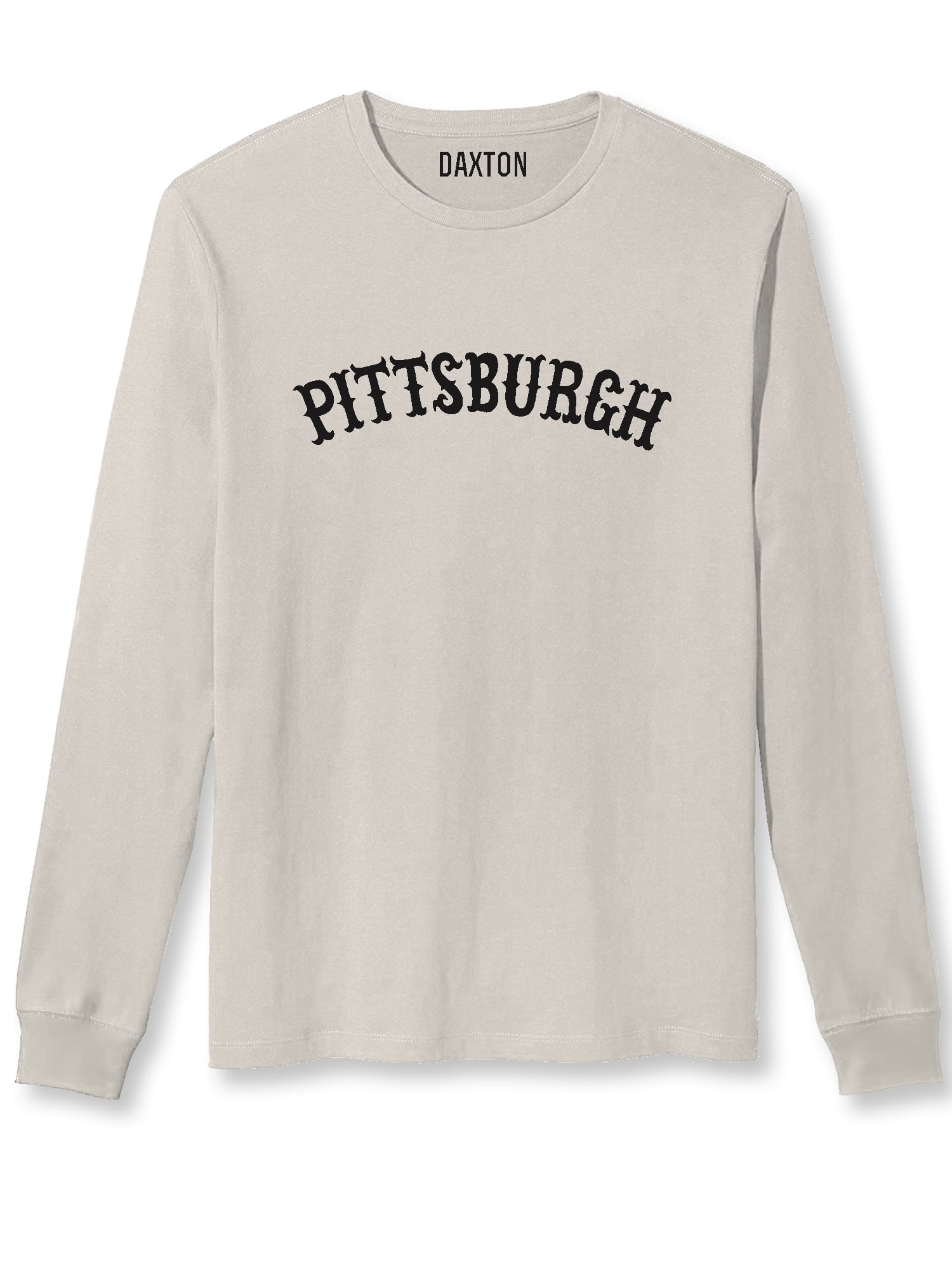 Daxton Retro Pittsburgh Arch Font Long Sleeves TShirt Soft Med Weight ...