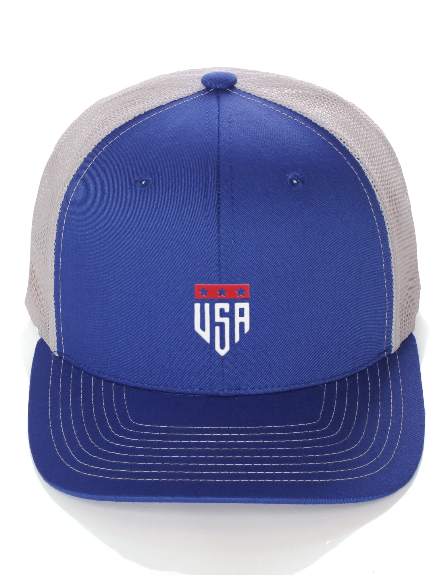 Daxton Retro USA Icon Logos Mid Profile Oxford Trucker Hat Snapback ...