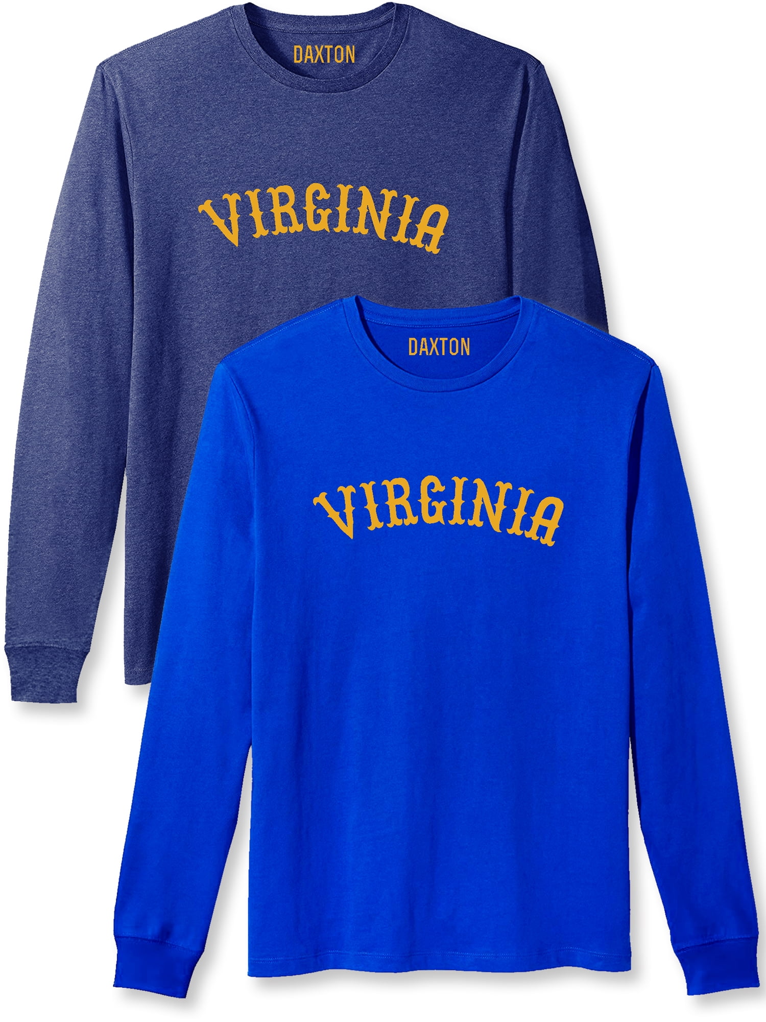 Daxton Retro Virginia Arch Font Long Sleeves T Shirt Soft Medium Weight ...