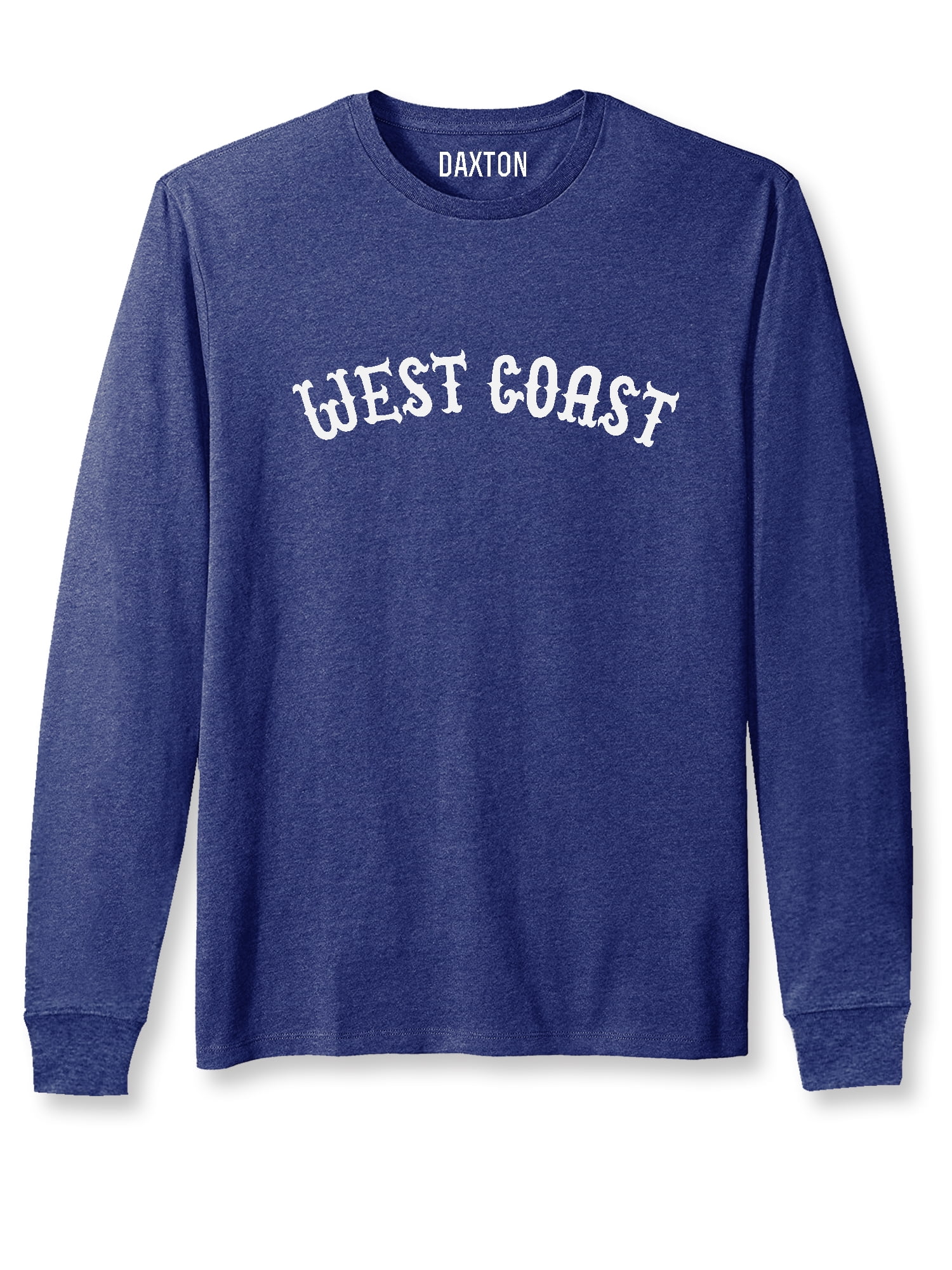 Daxton Retro West Coast Arch Font Long Sleeves T Shirt Soft Med Weight ...