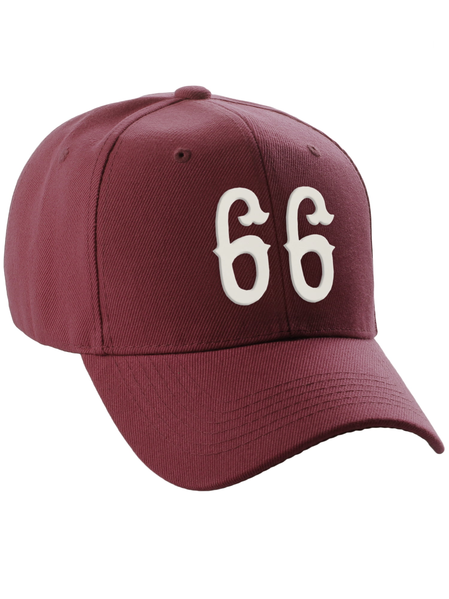 Daxton StructuWhite Baseball Hat Cap Curved Visor Vintage Custom Number ...