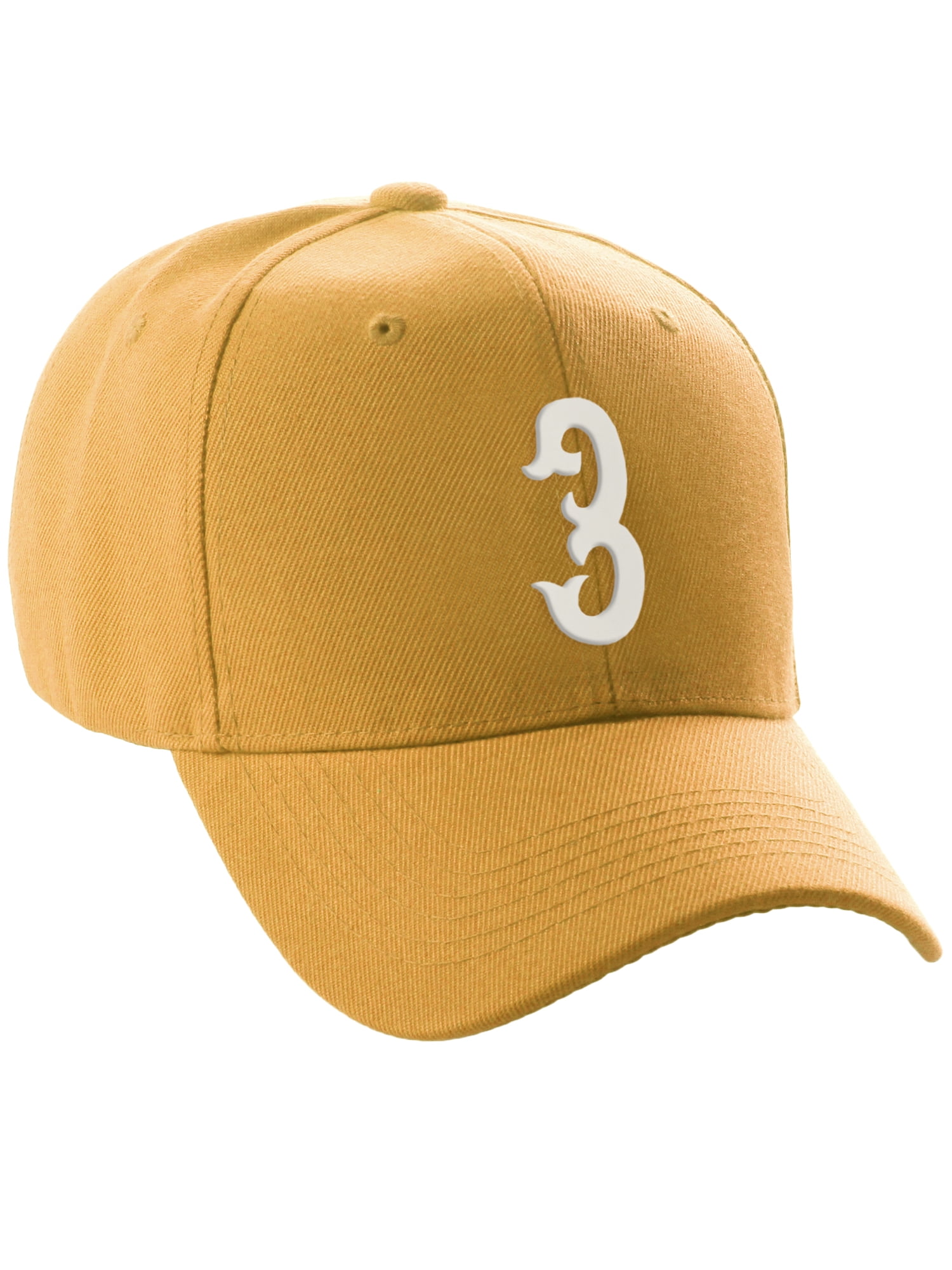 Daxton StructuWhite Baseball Hat Cap Curved Visor Vintage Custom Number ...