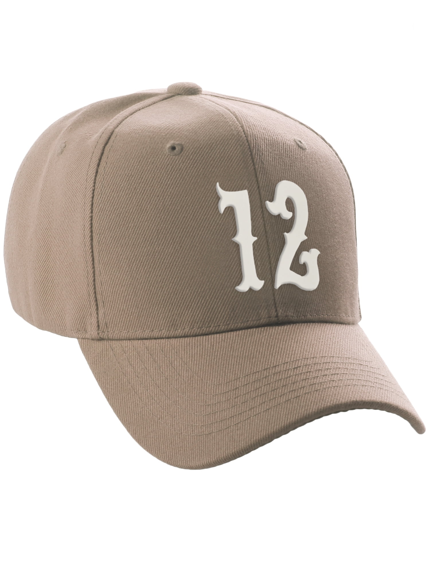 Daxton StructuWhite Baseball Hat Cap Curved Visor Vintage Custom Number ...