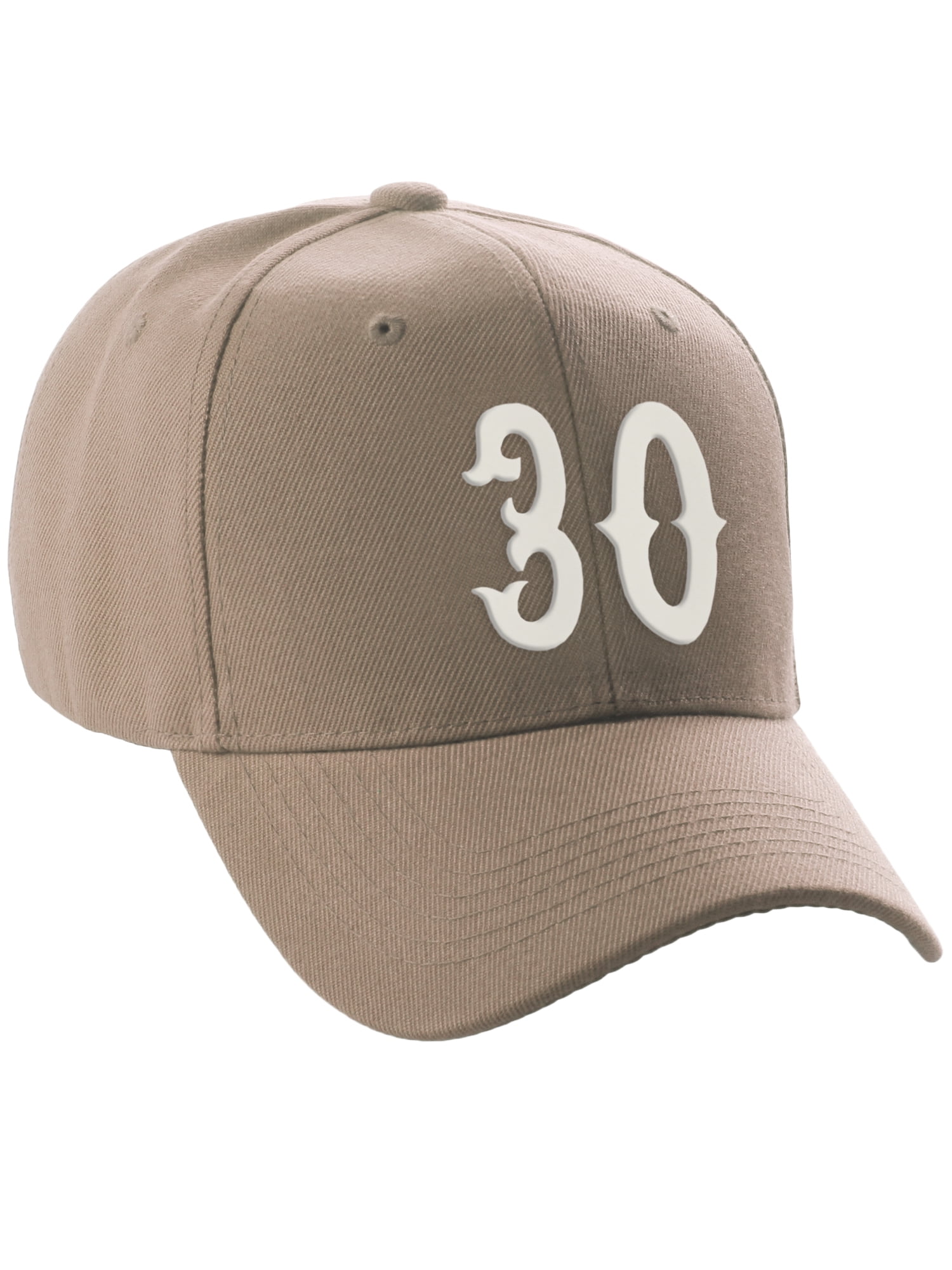 Daxton StructuWhite Baseball Hat Cap Curved Visor Vintage Custom Number ...