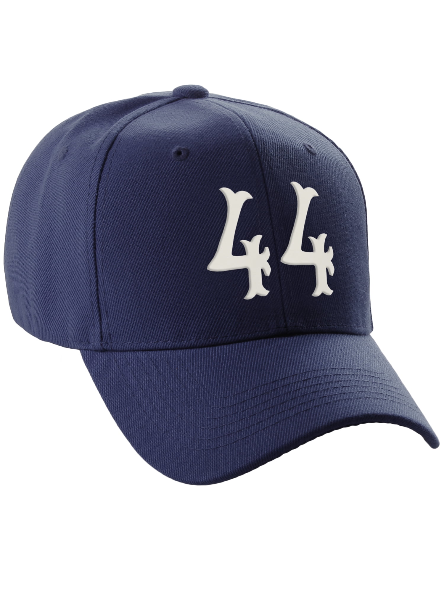 Daxton StructuWhite Baseball Hat Cap Curved Visor Vintage Custom Number ...