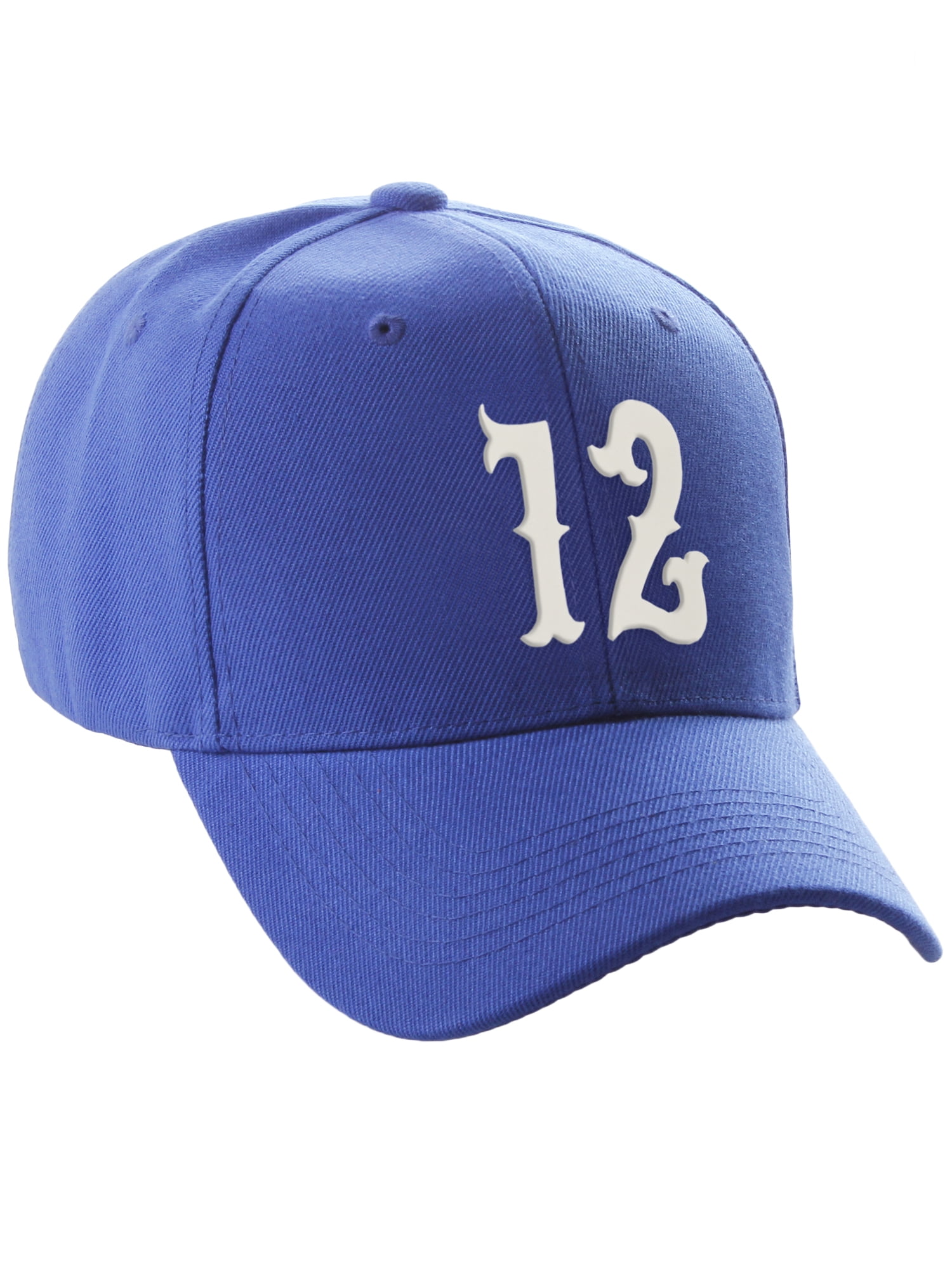 Daxton StructuWhite Baseball Hat Cap Curved Visor Vintage Custom Number ...