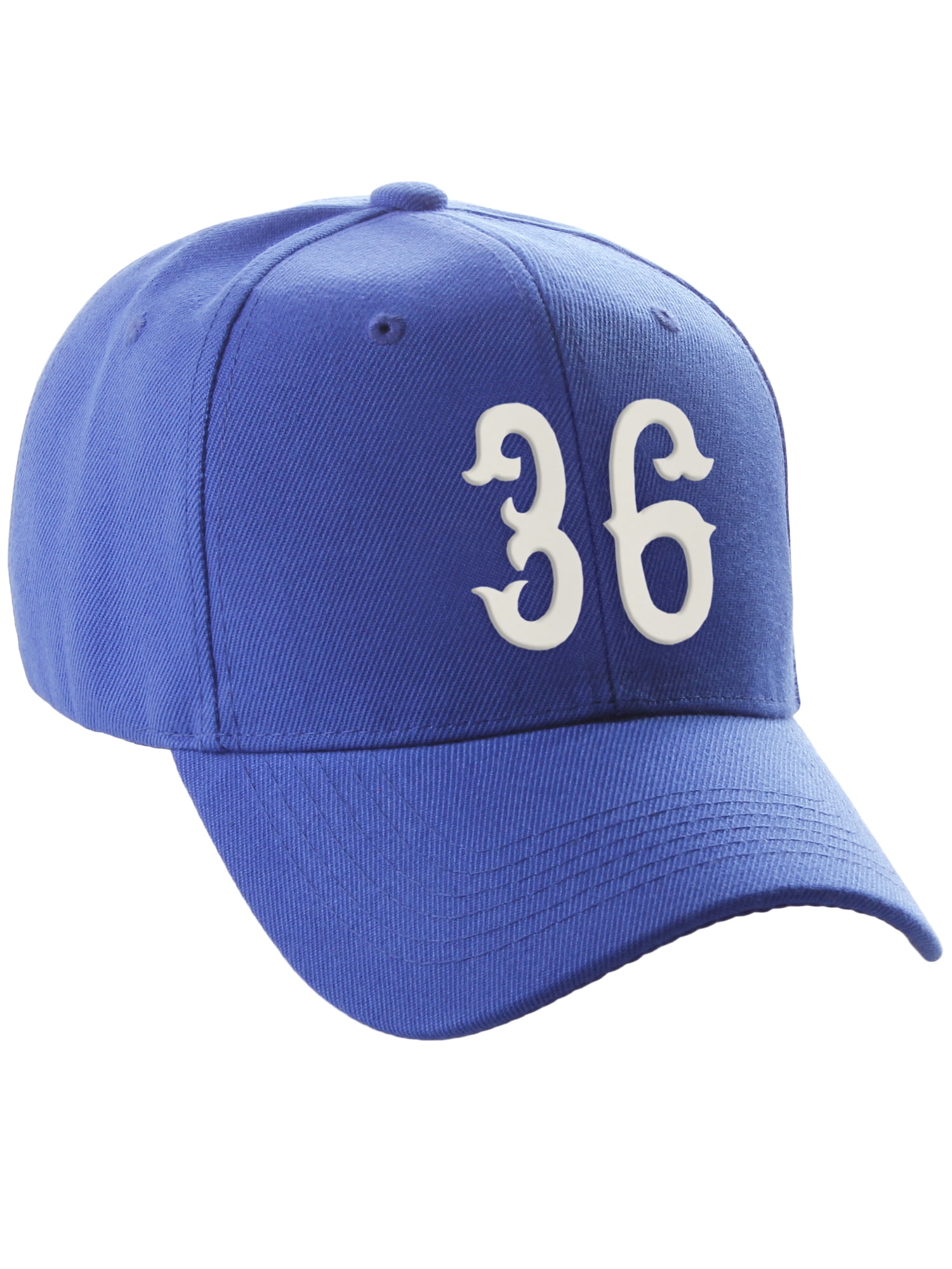 Daxton StructuWhite Baseball Hat Cap Curved Visor Vintage Custom Number ...