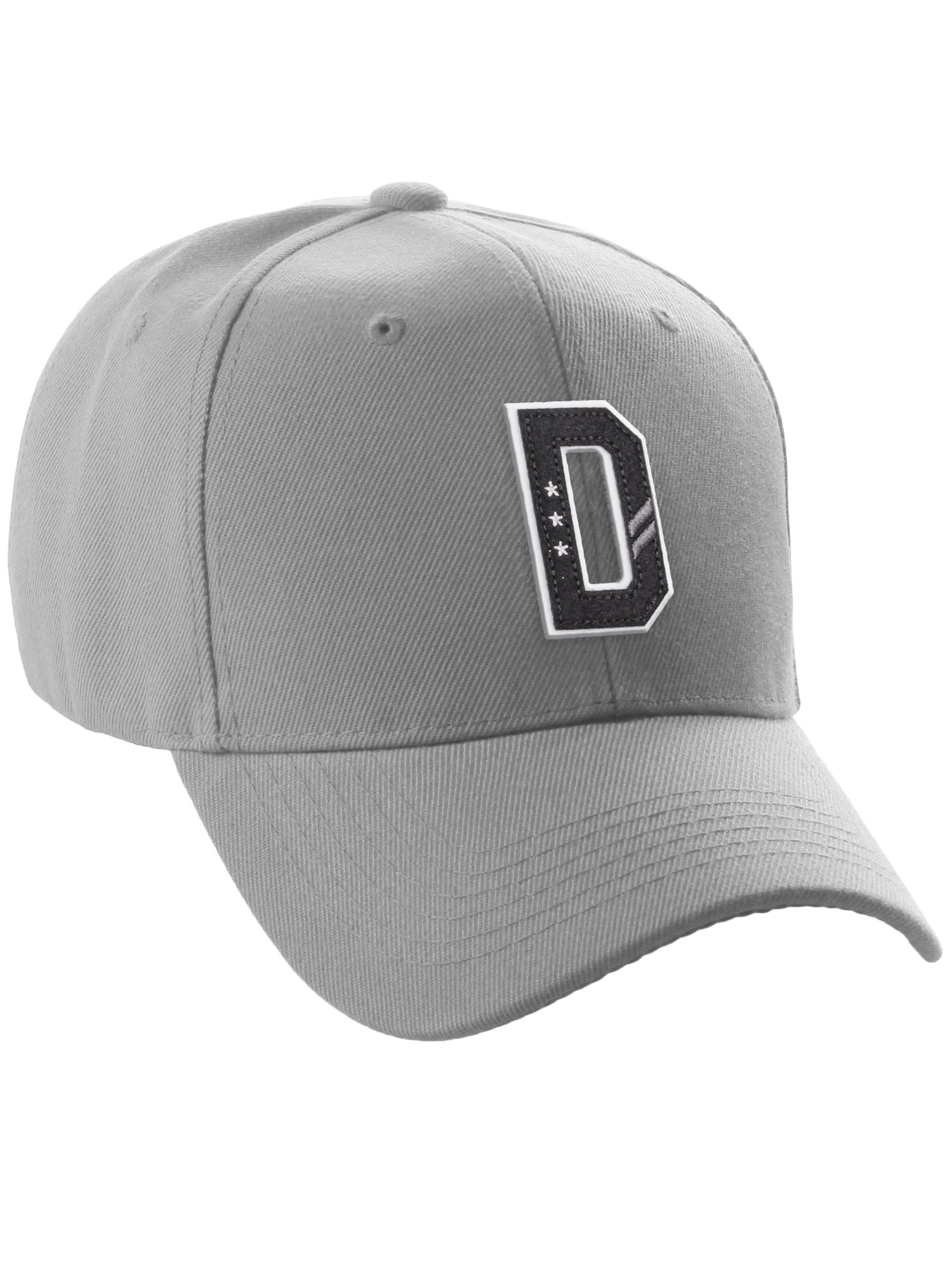 Daxton Structured Baseball Hat Cap 3D Alphabet A to Z Letter Number ...