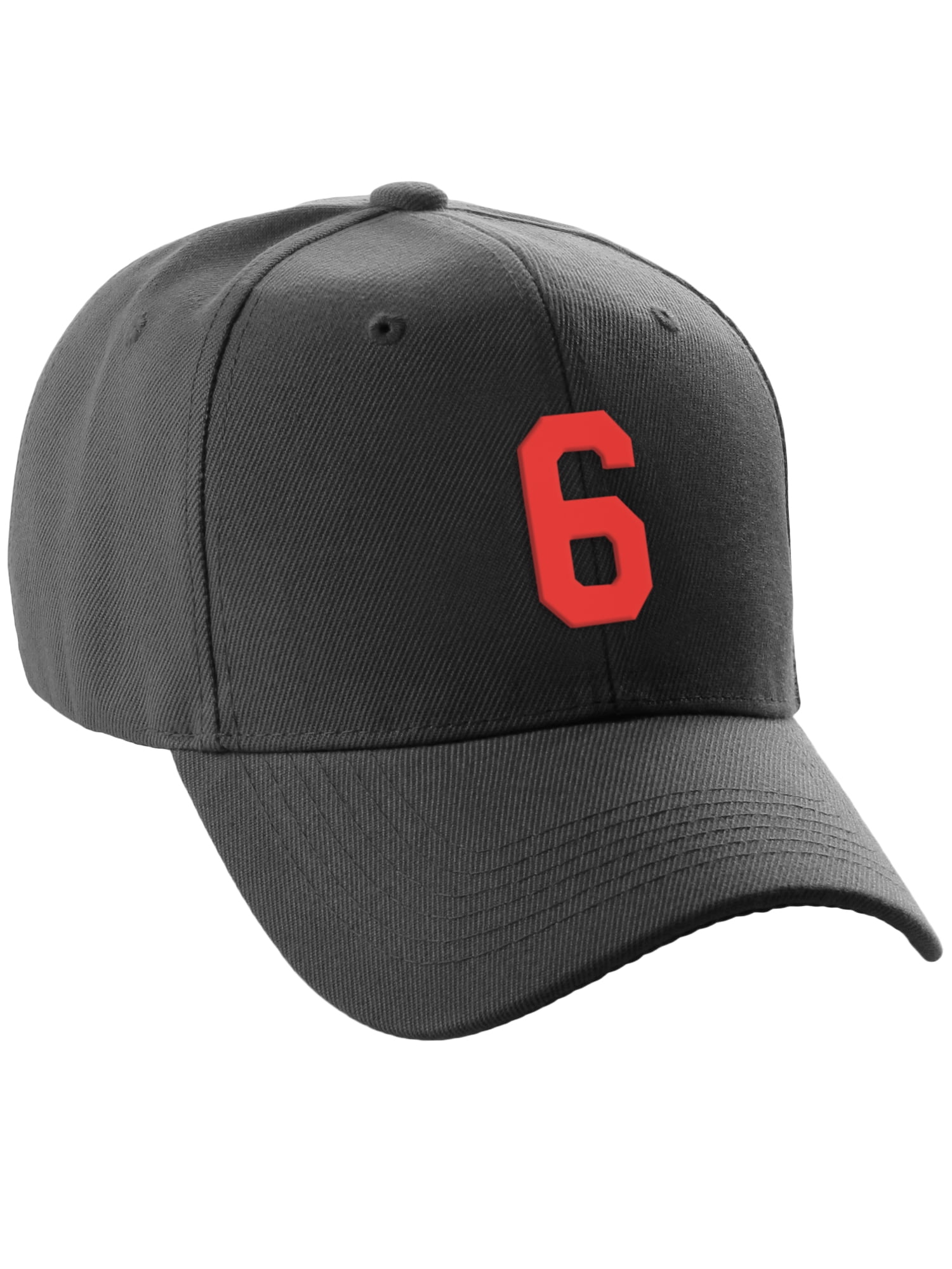 Daxton Structured Baseball Hat Cap Curved Visor Custom Team Number ...
