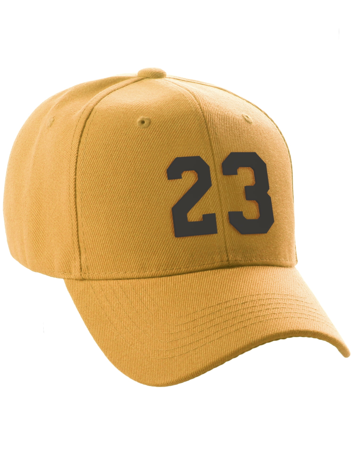 Daxton Structured Baseball Hat Cap Curved Visor Custom Team Number ...
