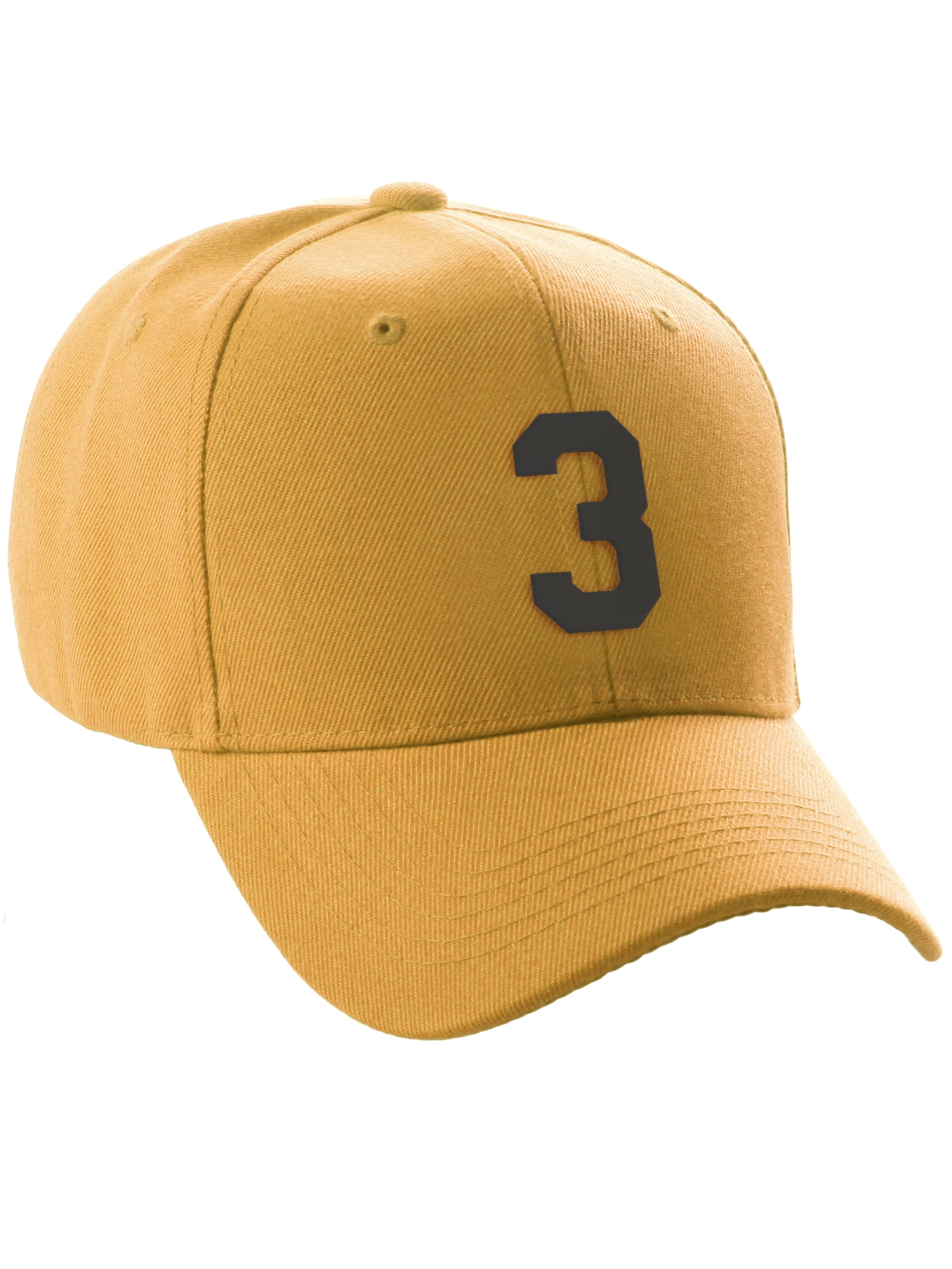 Daxton Structured Baseball Hat Cap Curved Visor Custom Team Number ...