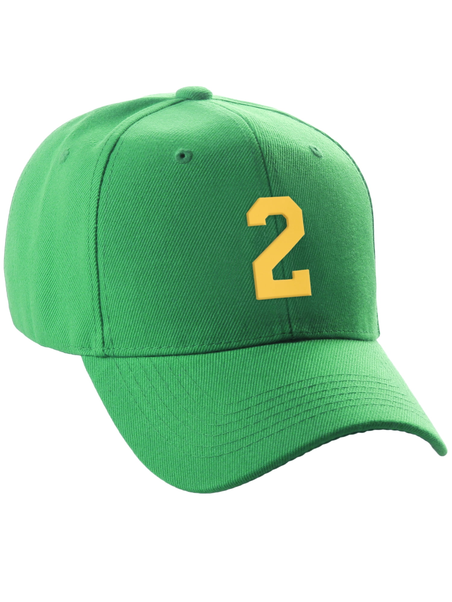 Daxton Structured Baseball Hat Cap Curved Visor Custom Team Number ...