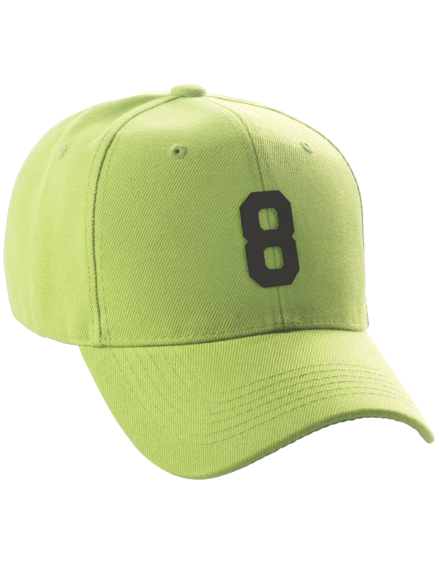 Daxton Structured Baseball Hat Cap Curved Visor Custom Team Number ...