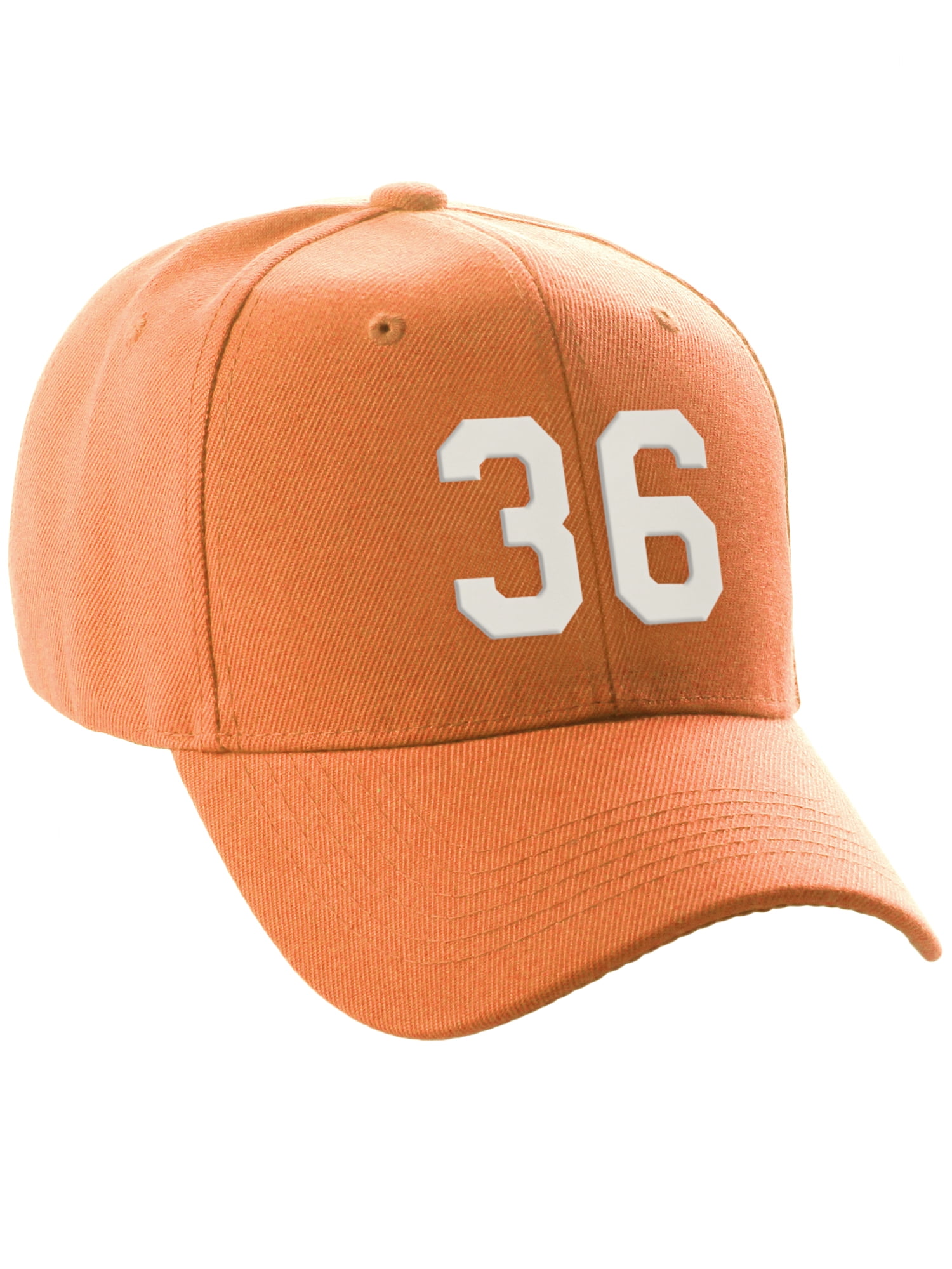Daxton Structured Baseball Hat Cap Curved Visor Custom Team Number ...