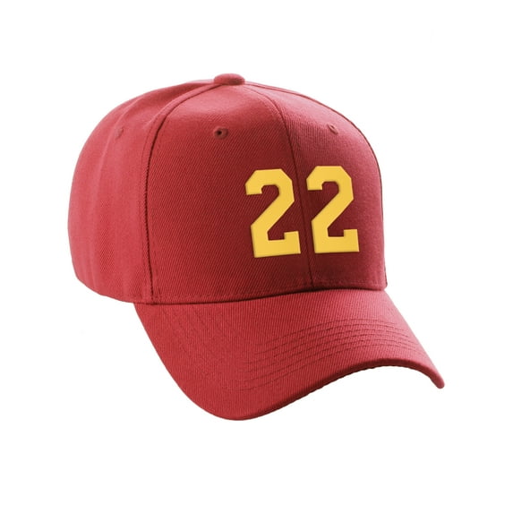 Daxton Structured Baseball Hat Cap Curved Visor Custom Team Number ...
