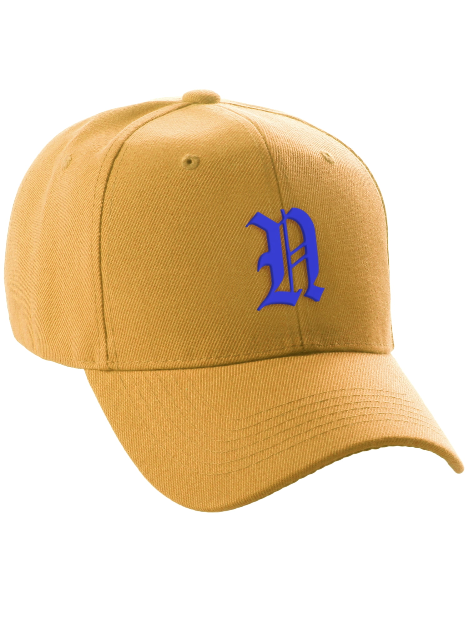 Daxton Structured Baseball Hat Cap Curved Visor Old English Font ...
