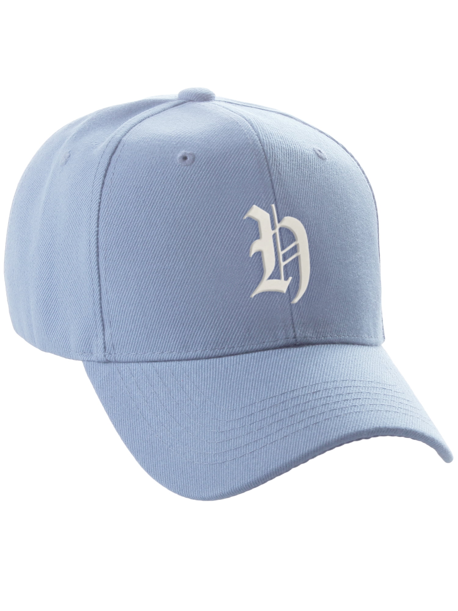Daxton Structured Baseball Hat Cap Curved Visor Old English Font ...