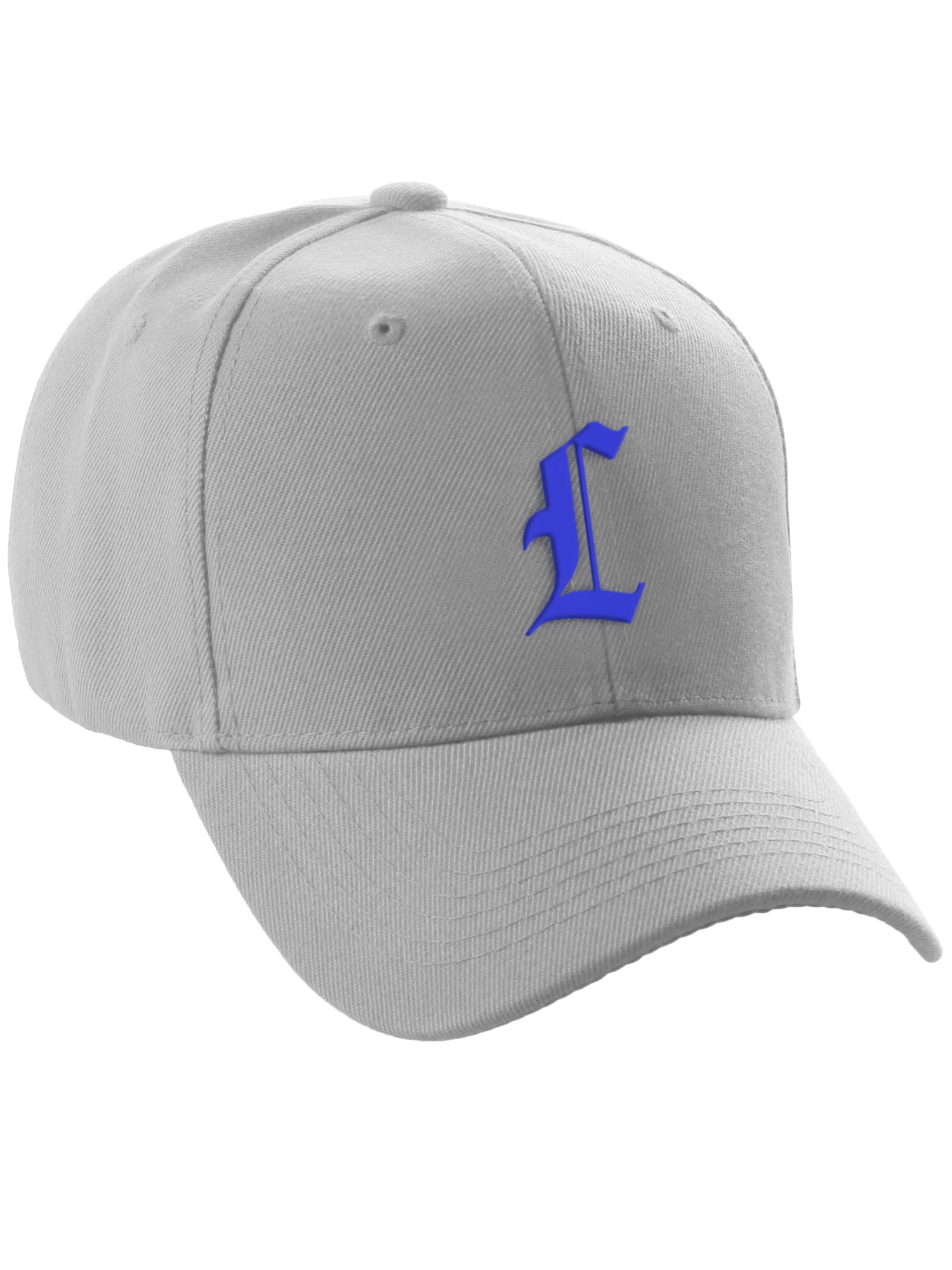 Daxton Structured Baseball Hat Cap Curved Visor Old English Font ...