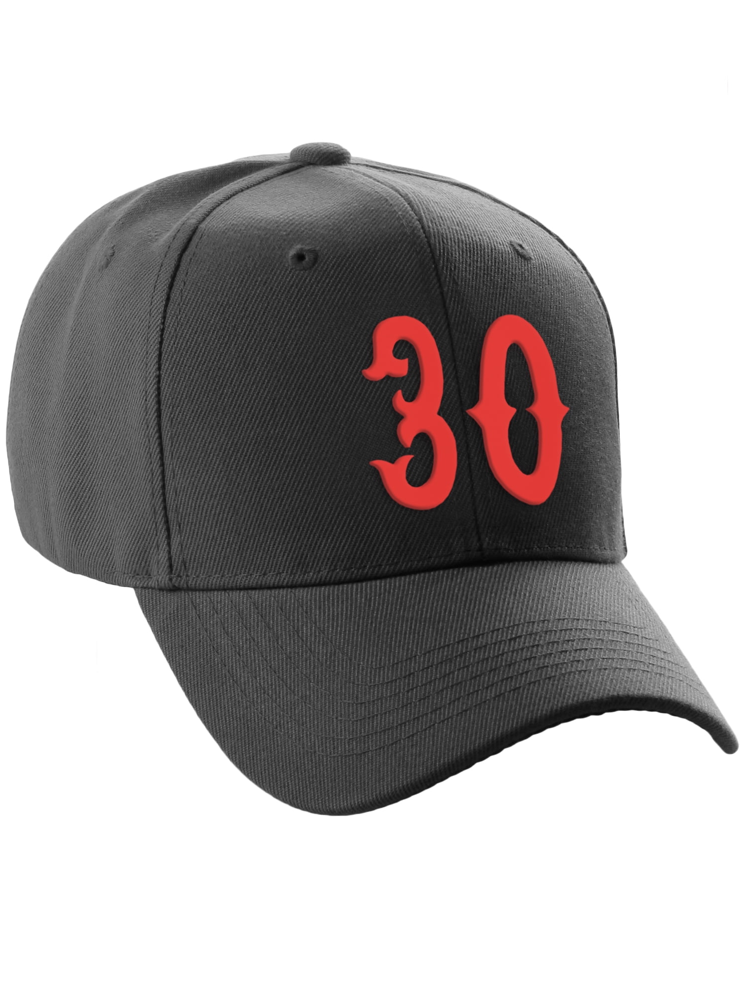 Daxton Structured Baseball Hat Cap Curved Visor Vintage Custom Number ...