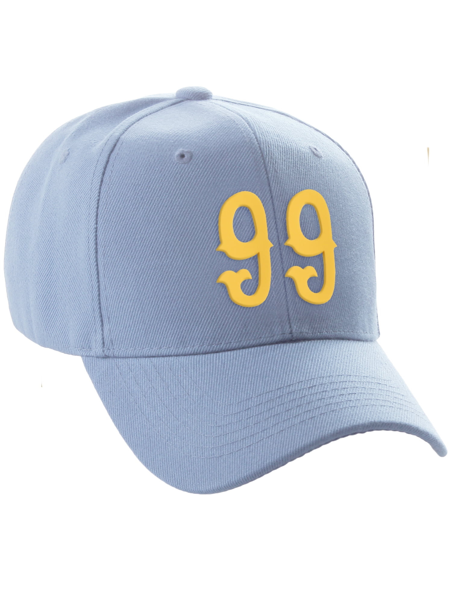 Daxton Structured Baseball Hat Cap Curved Visor Vintage Custom Number ...